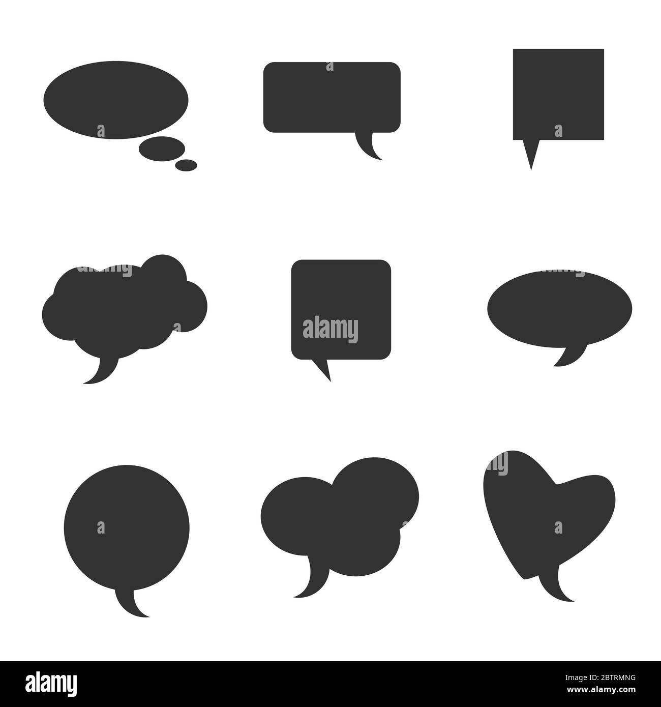 speech bubble pointer vector silhouette illustration Stock Vector Image ...
