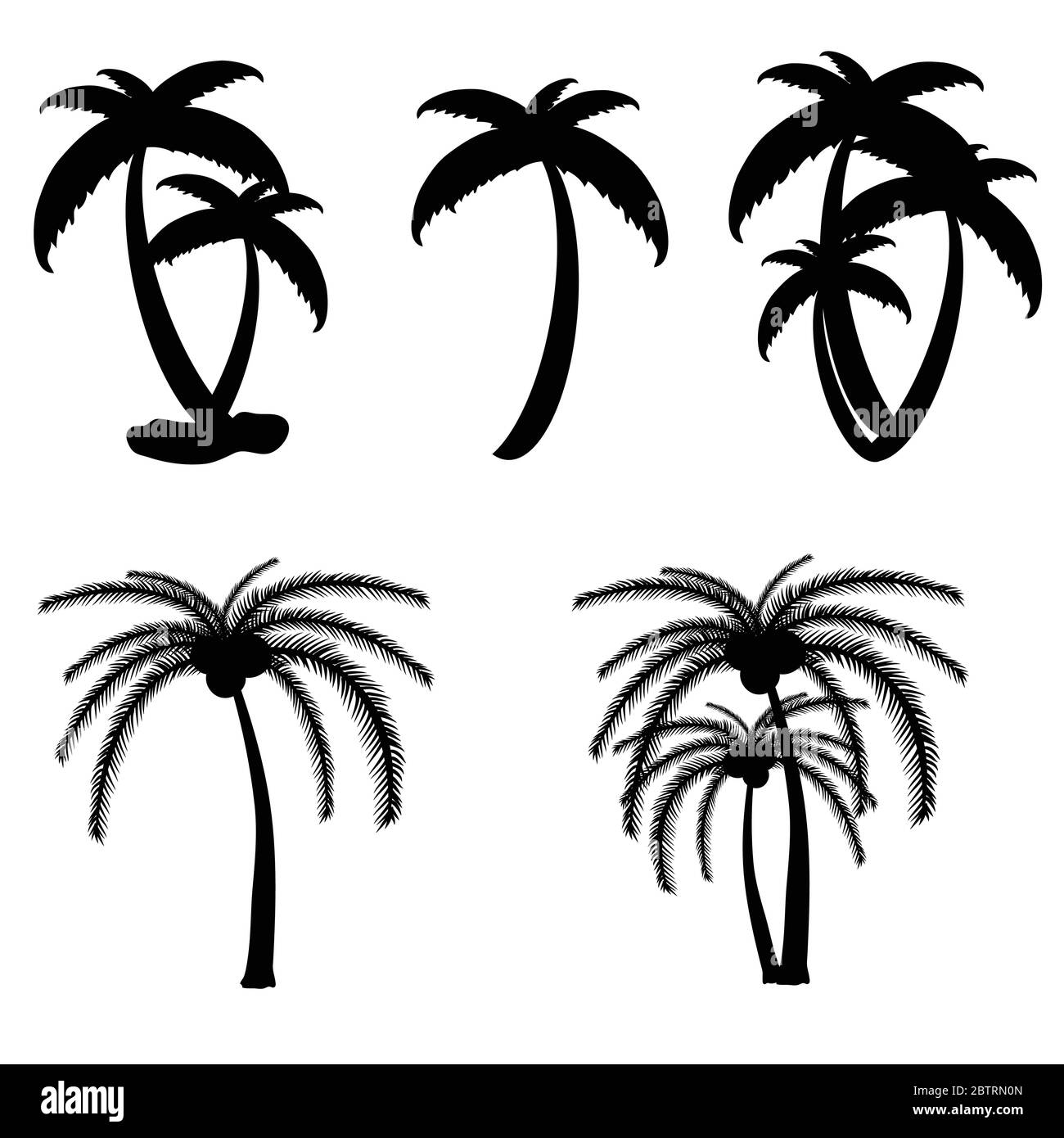 palm tree vector in black color illustration Stock Vector Image & Art ...