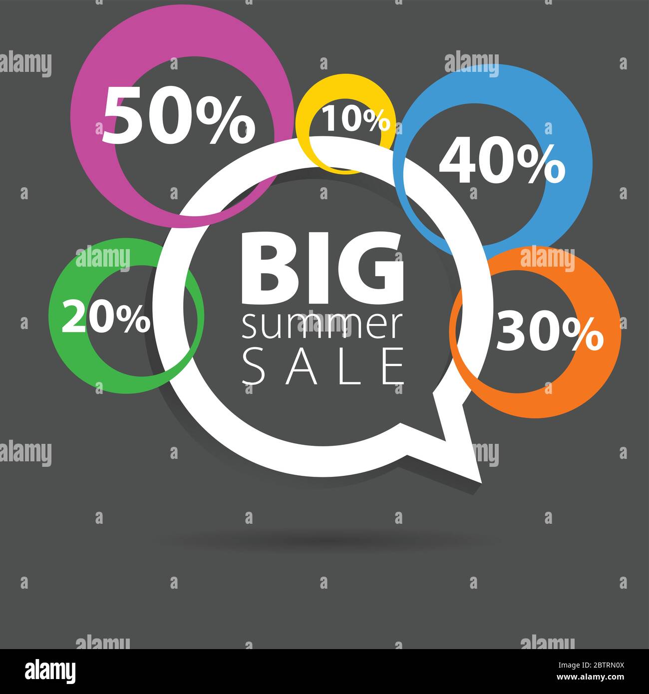 speech bubble pointer vector with sale circle in colorful Stock Vector ...