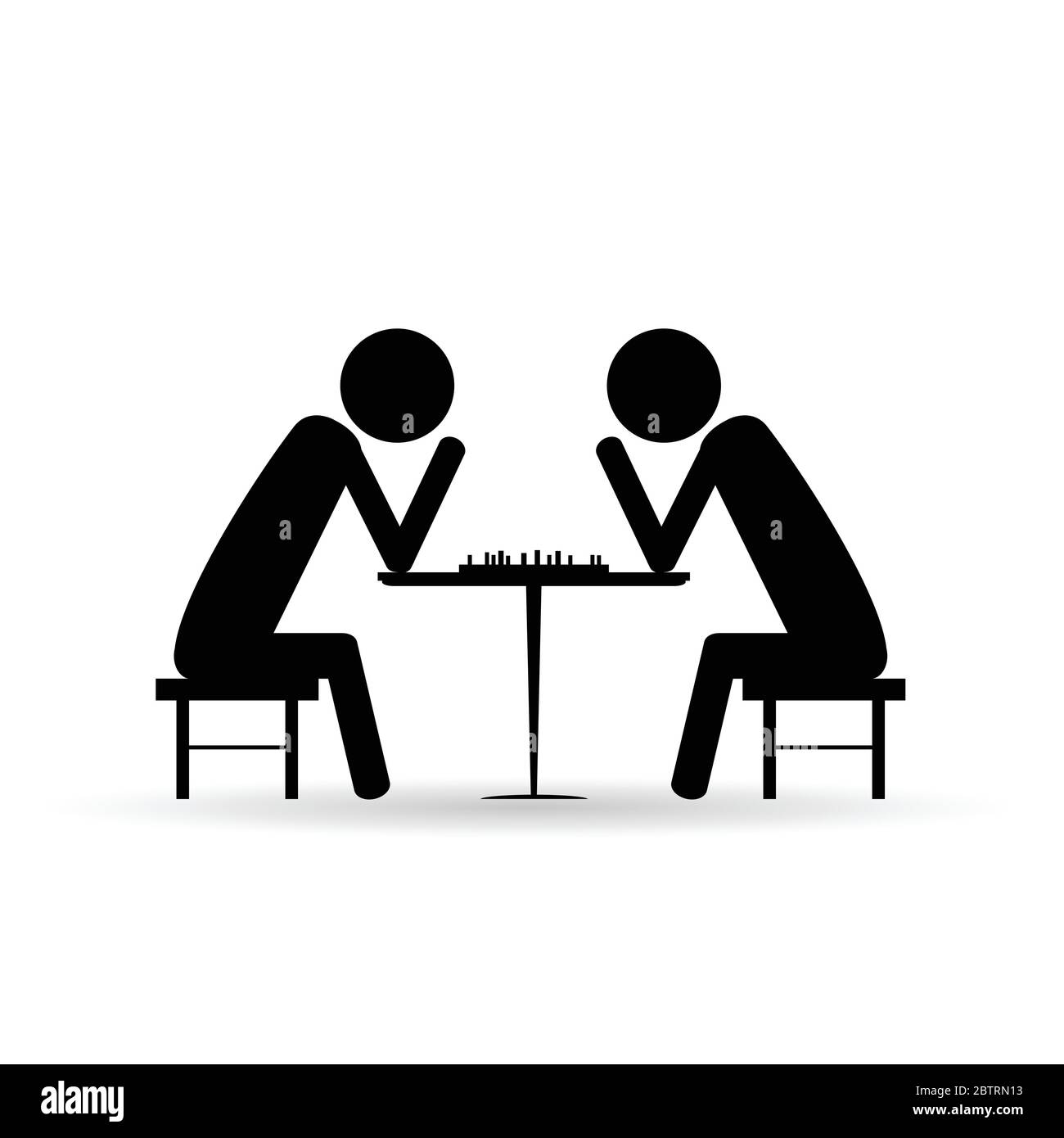 people chess symbol vector black silhouette Stock Vector Image & Art ...