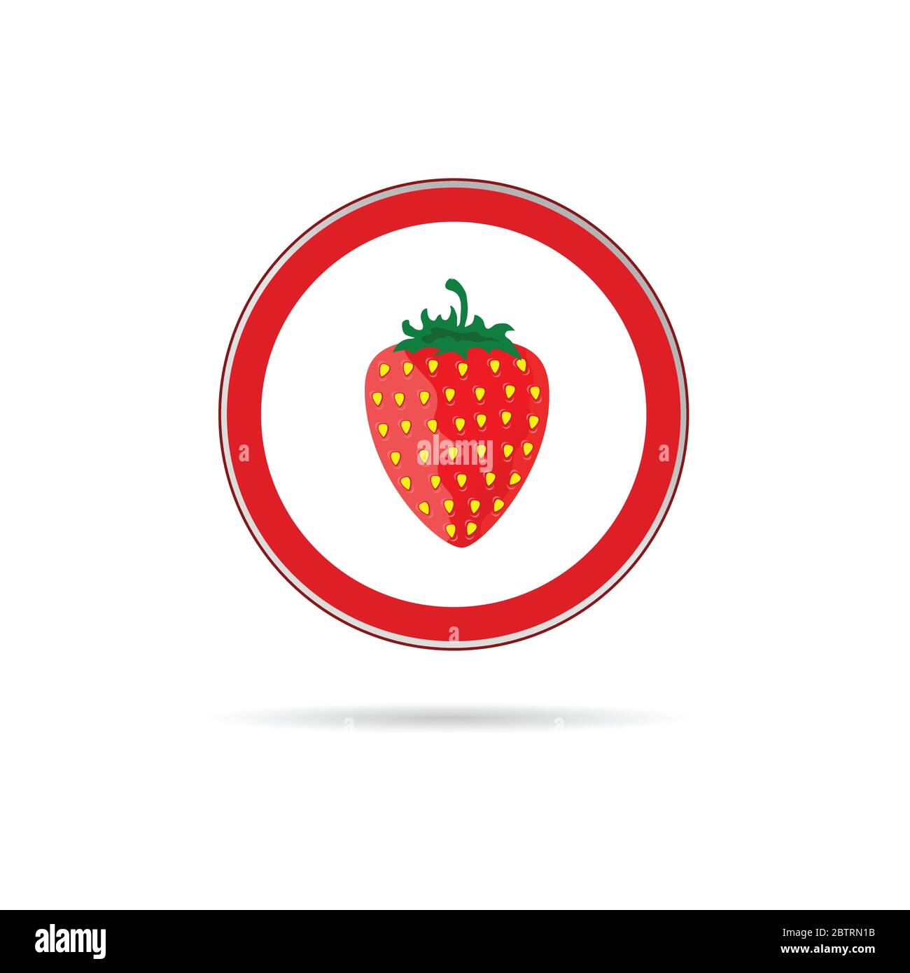 strawberry red vector sign in colorful Stock Vector Image & Art - Alamy