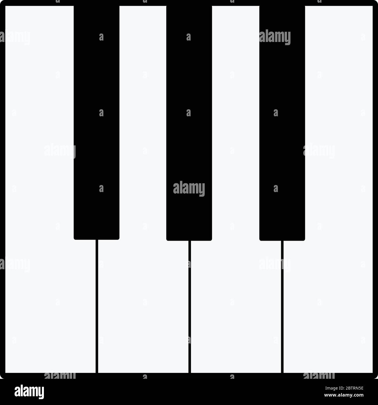piano keys vector illustration on a white Stock Vector Image & Art - Alamy