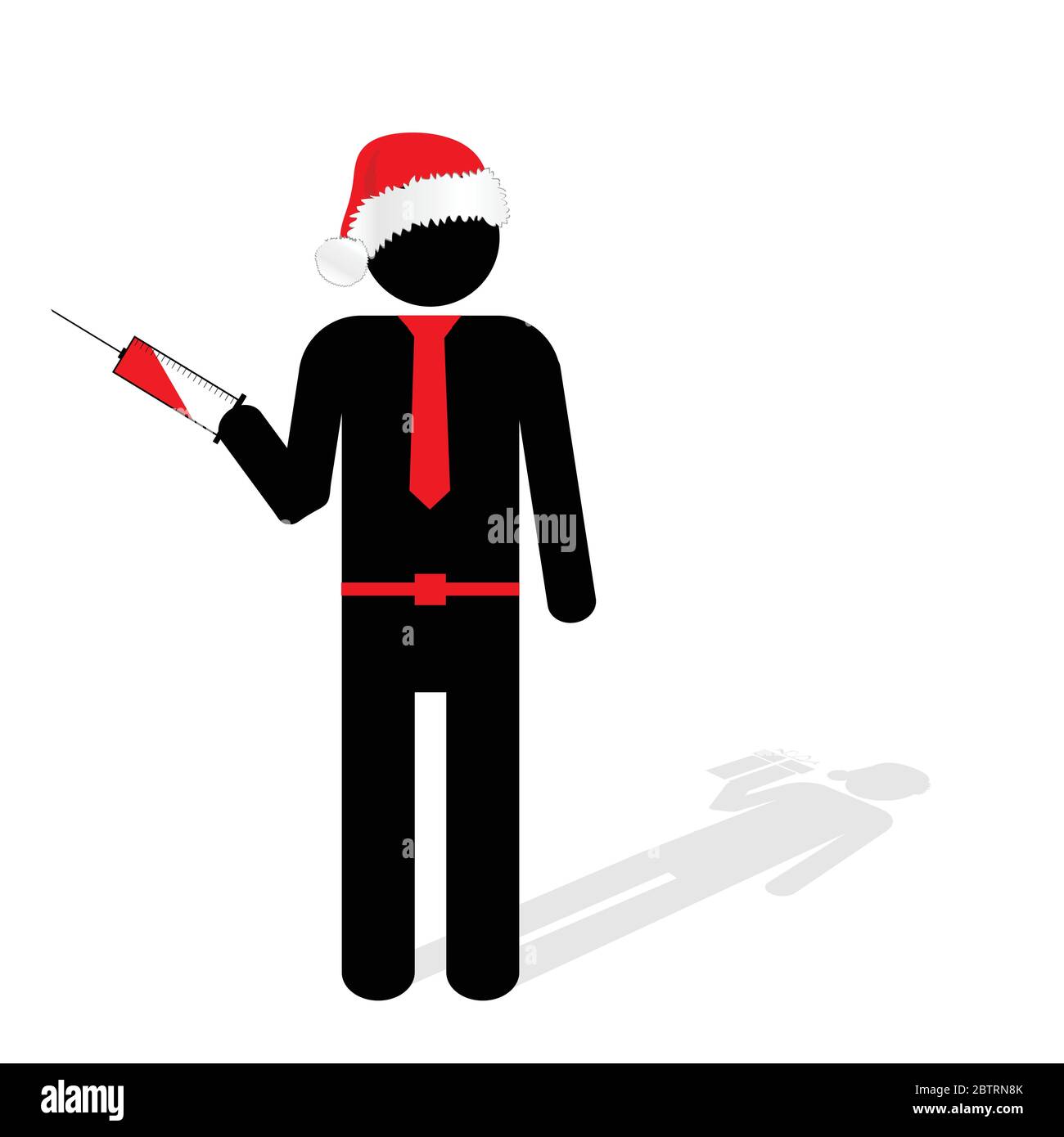 man with syringe in hand vector in colorful Stock Vector Image & Art ...