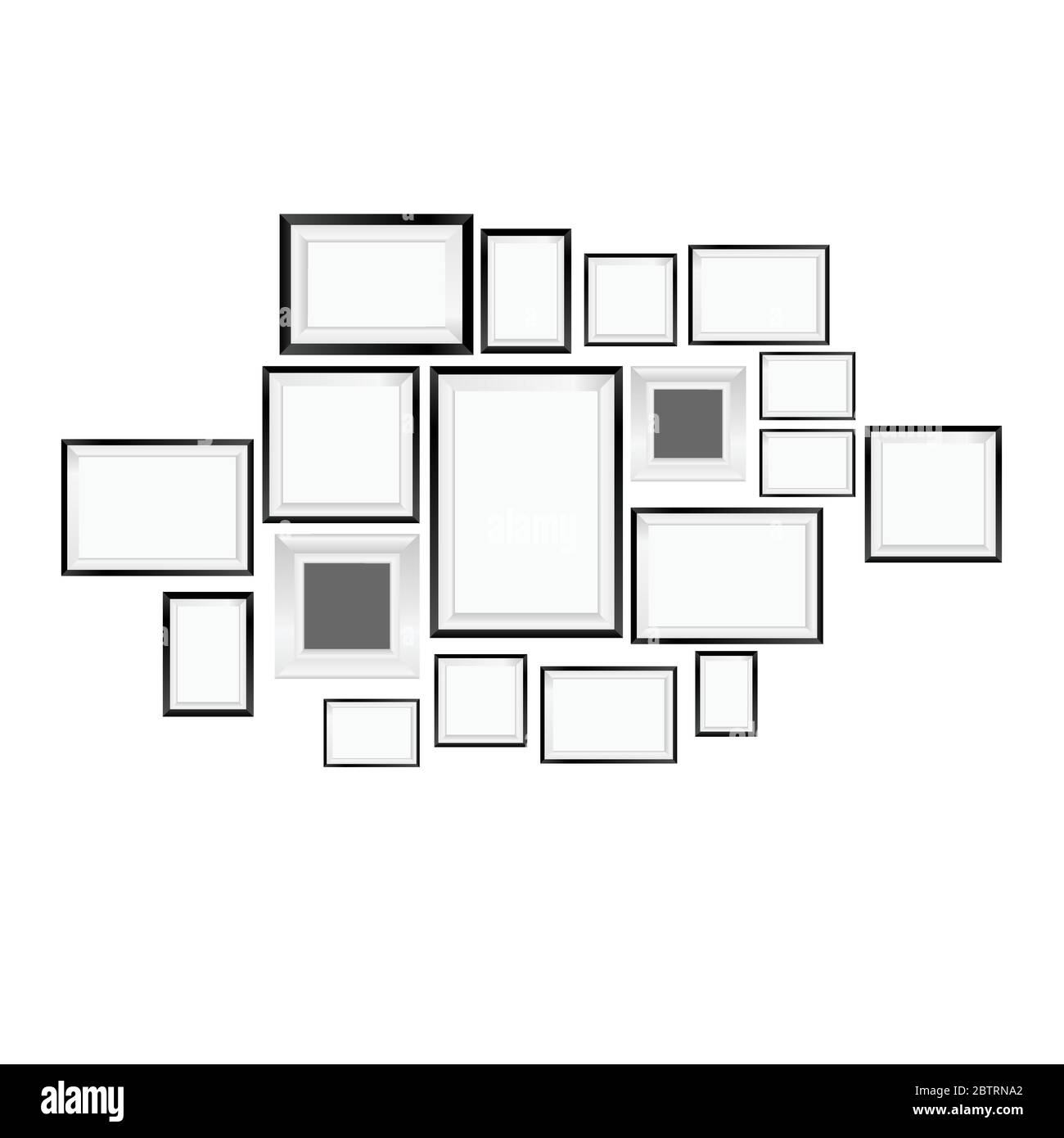 picture frame vector art illustration on white background Stock Vector ...