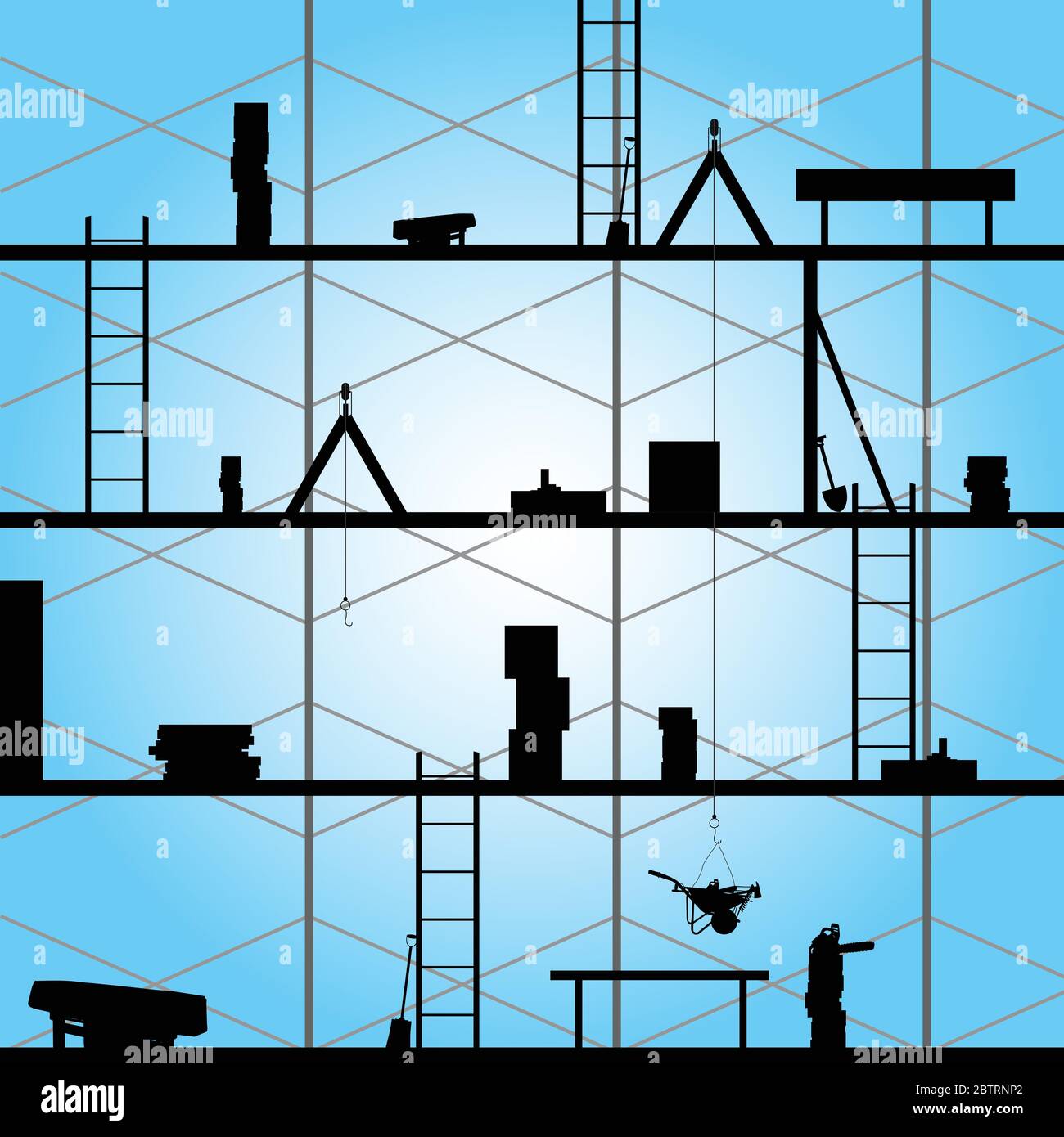 Tower construction site in Stock Vector Images - Alamy
