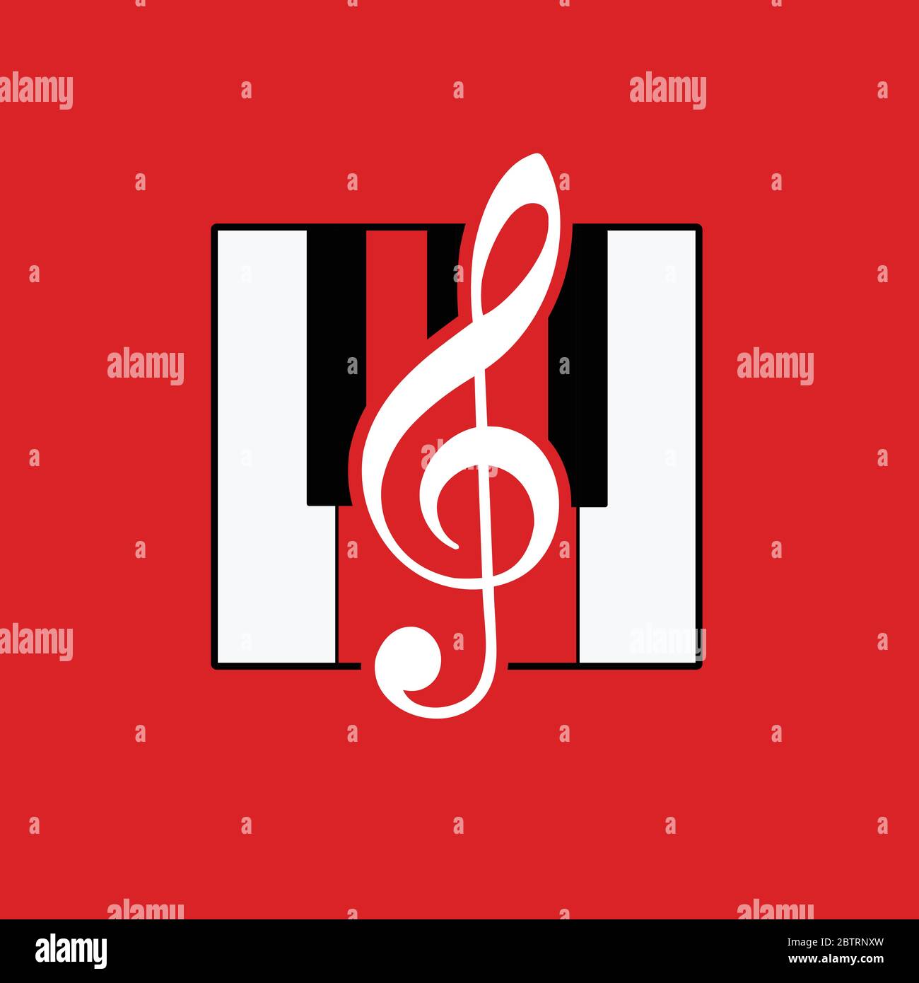 violin key red vector illustration Stock Vector Image & Art - Alamy