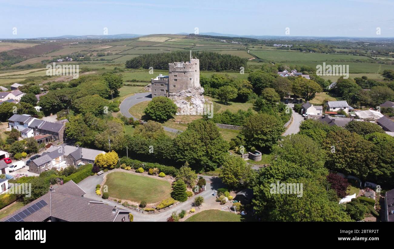 Aerial view haverfordwest pembrokeshire wales hi-res stock photography ...
