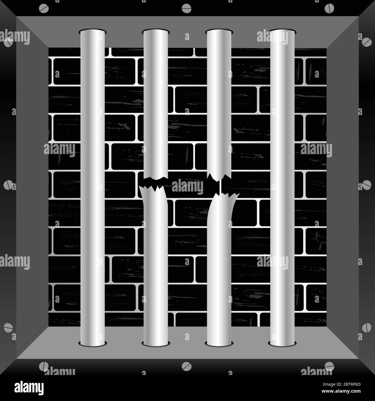 prison bars cell freedom vector illustration Stock Vector Image & Art ...