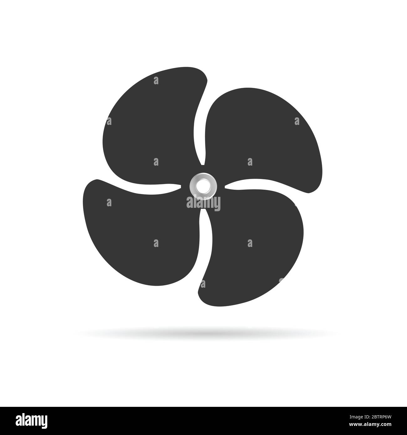 propeller rotate illustration silhouette in grey Stock Vector Image ...