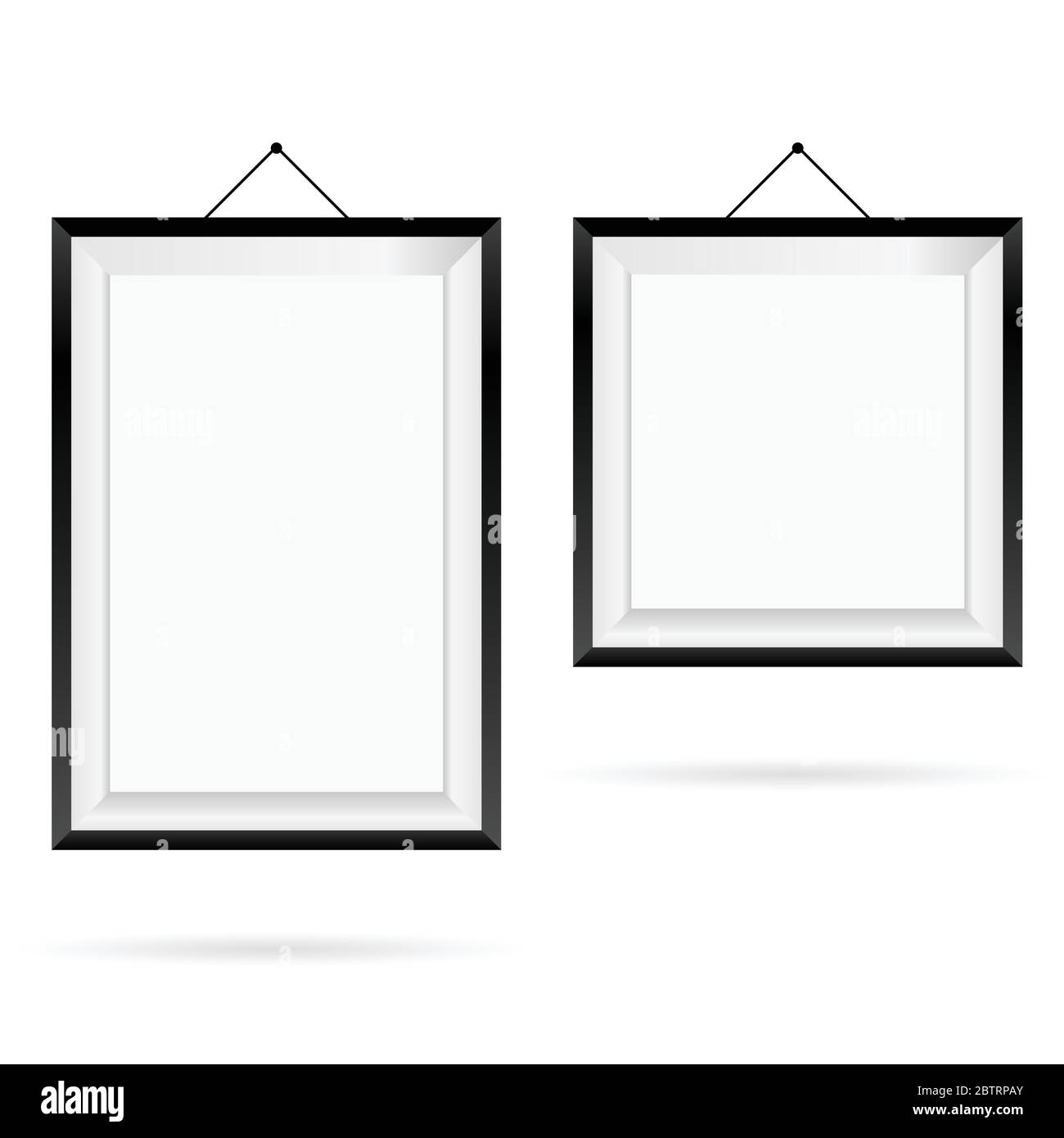 picture frame black two vector art illustration Stock Vector Image ...
