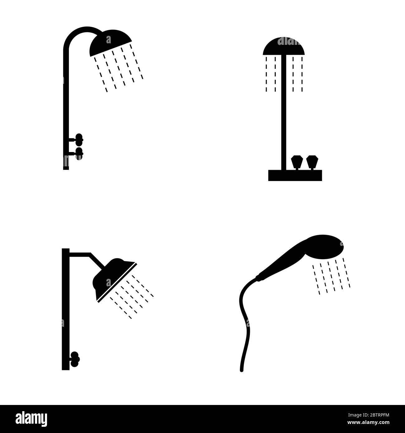 shower head vector in black color Stock Vector Image & Art - Alamy