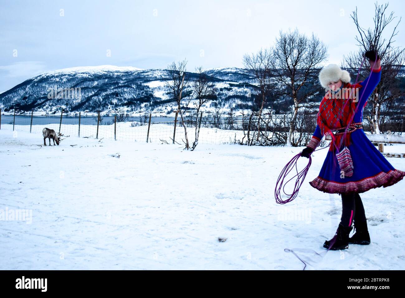 Traditional Sami people in the Norways Lapland Stock Photo - Alamy
