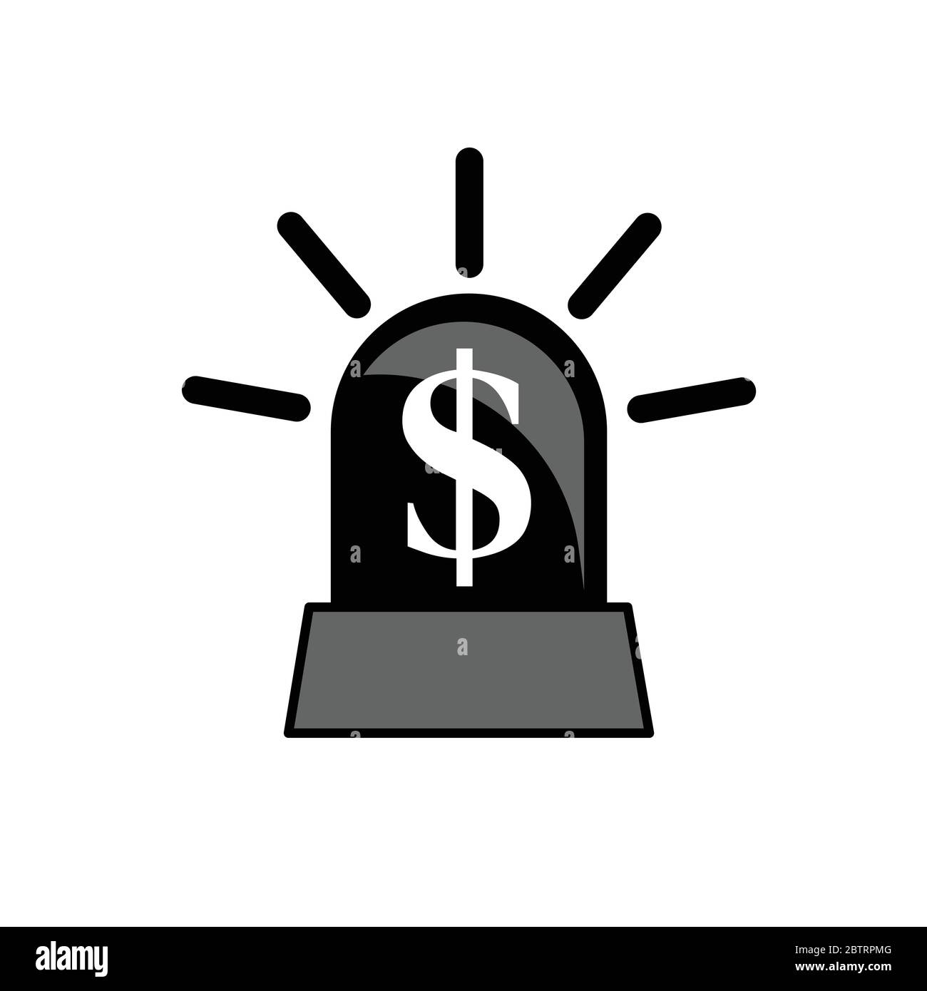 rotating beacon dollar vector silhouette Stock Vector Image & Art - Alamy