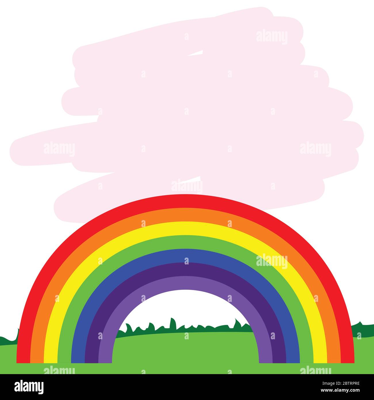 rainbow line illustration in nature in colorful Stock Vector Image ...