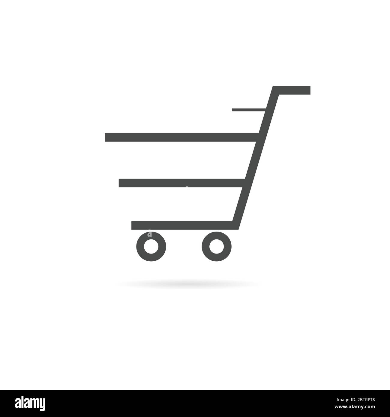 shopping basket icon vector in grey Stock Vector Image & Art - Alamy