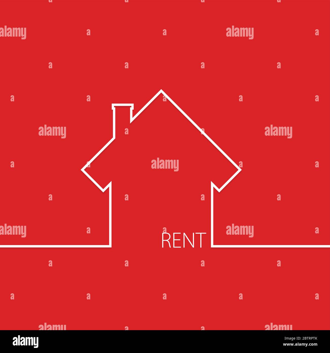 rent house in red vector illustration Stock Vector Image & Art - Alamy