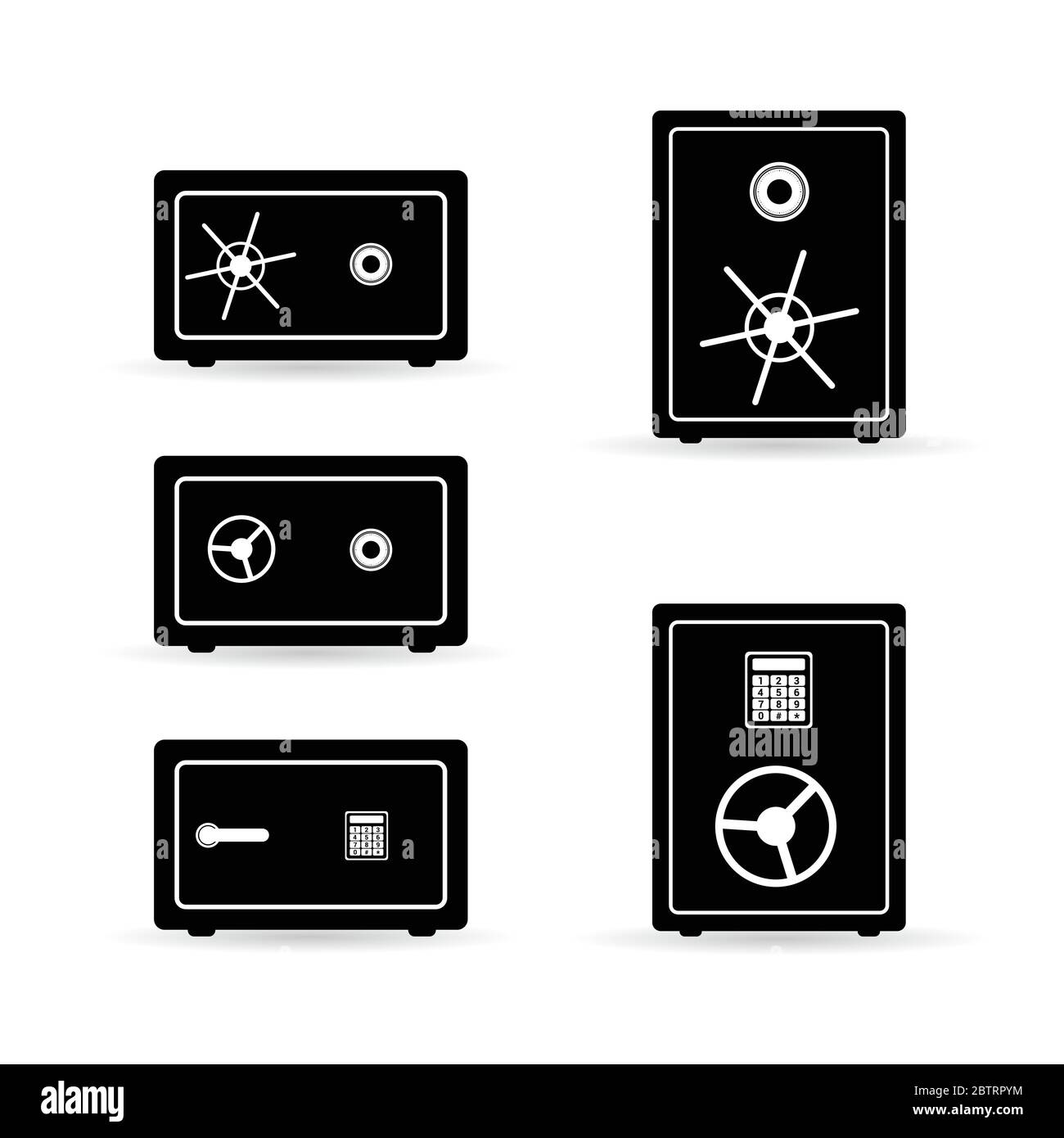 safe set black and white vector silhouette Stock Vector Image & Art - Alamy