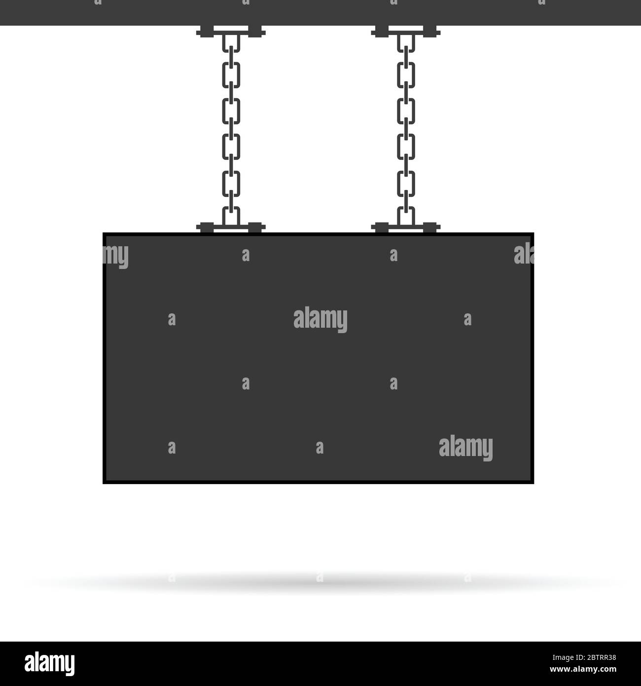 signboard on chain illustration in black Stock Vector Image & Art - Alamy