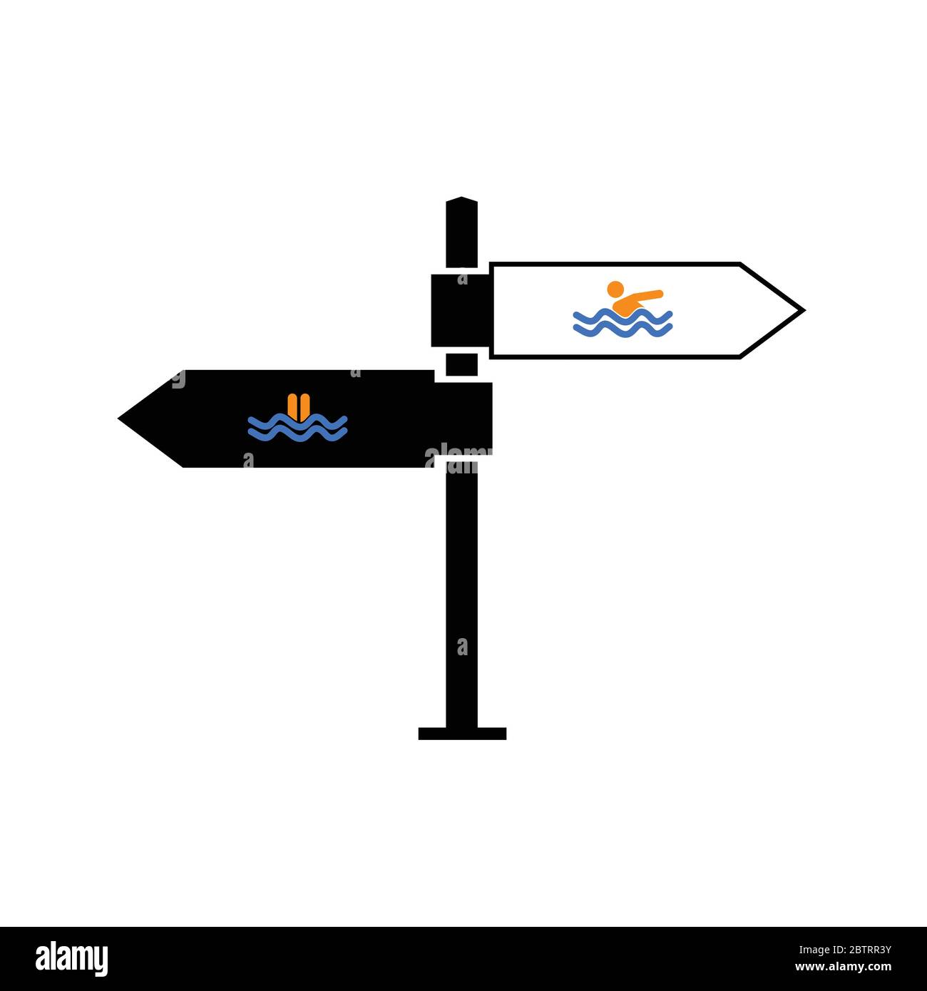 swimming icon on signboard vector illustration Stock Vector Image & Art ...