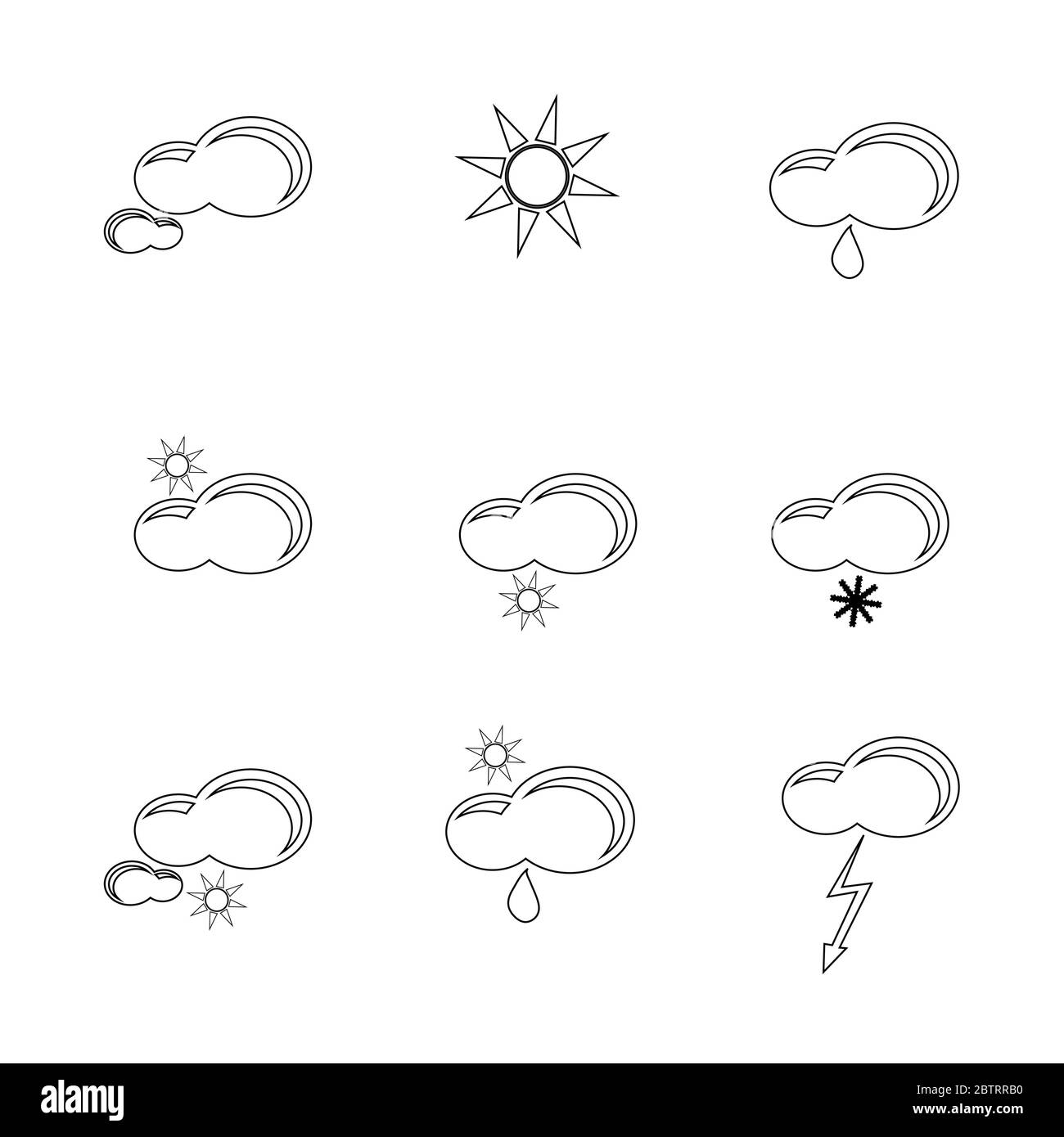 weather icon cartoon vector illustration Stock Vector Image & Art - Alamy