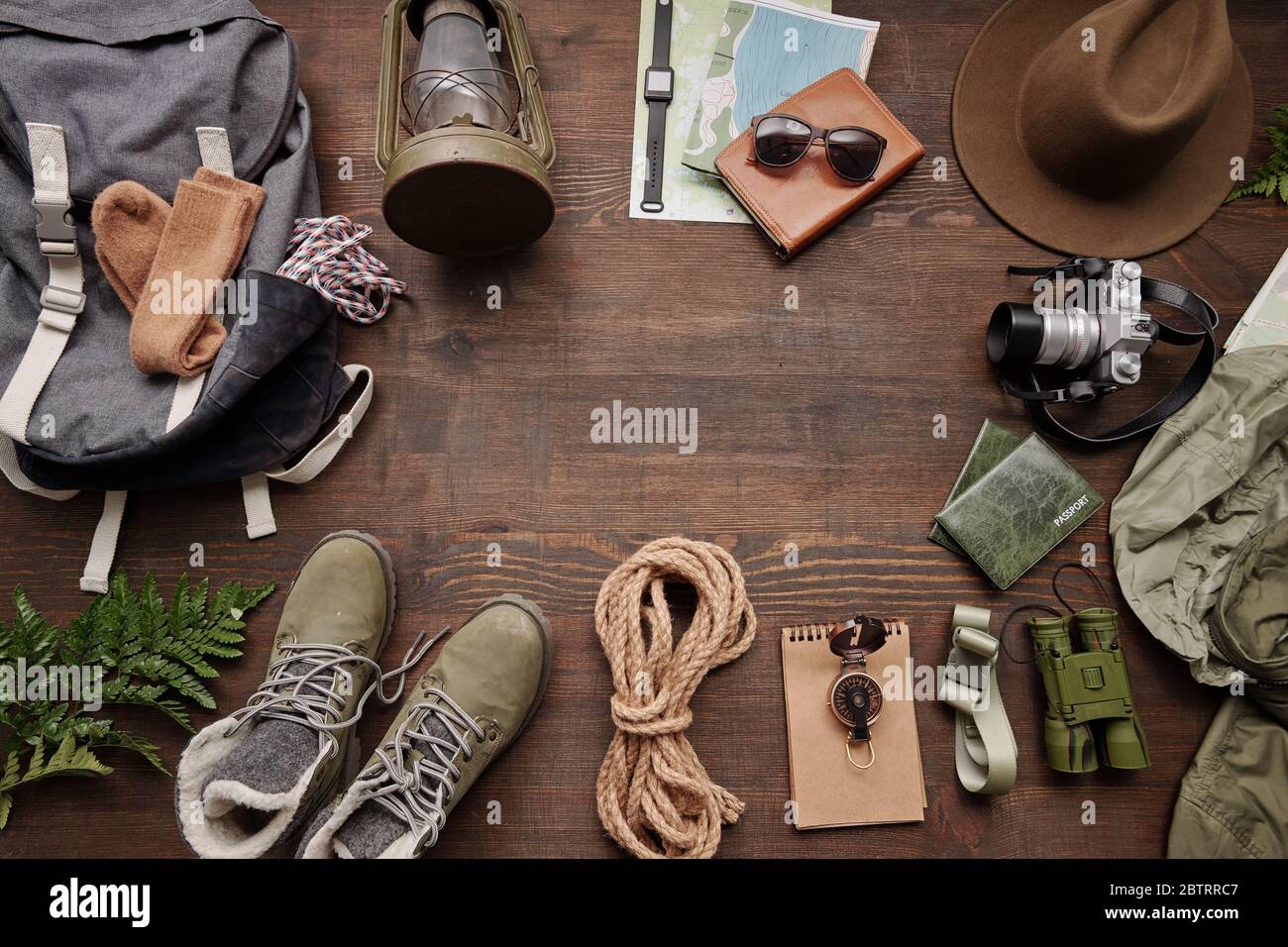 Map backpack table hi-res stock photography and images - Alamy