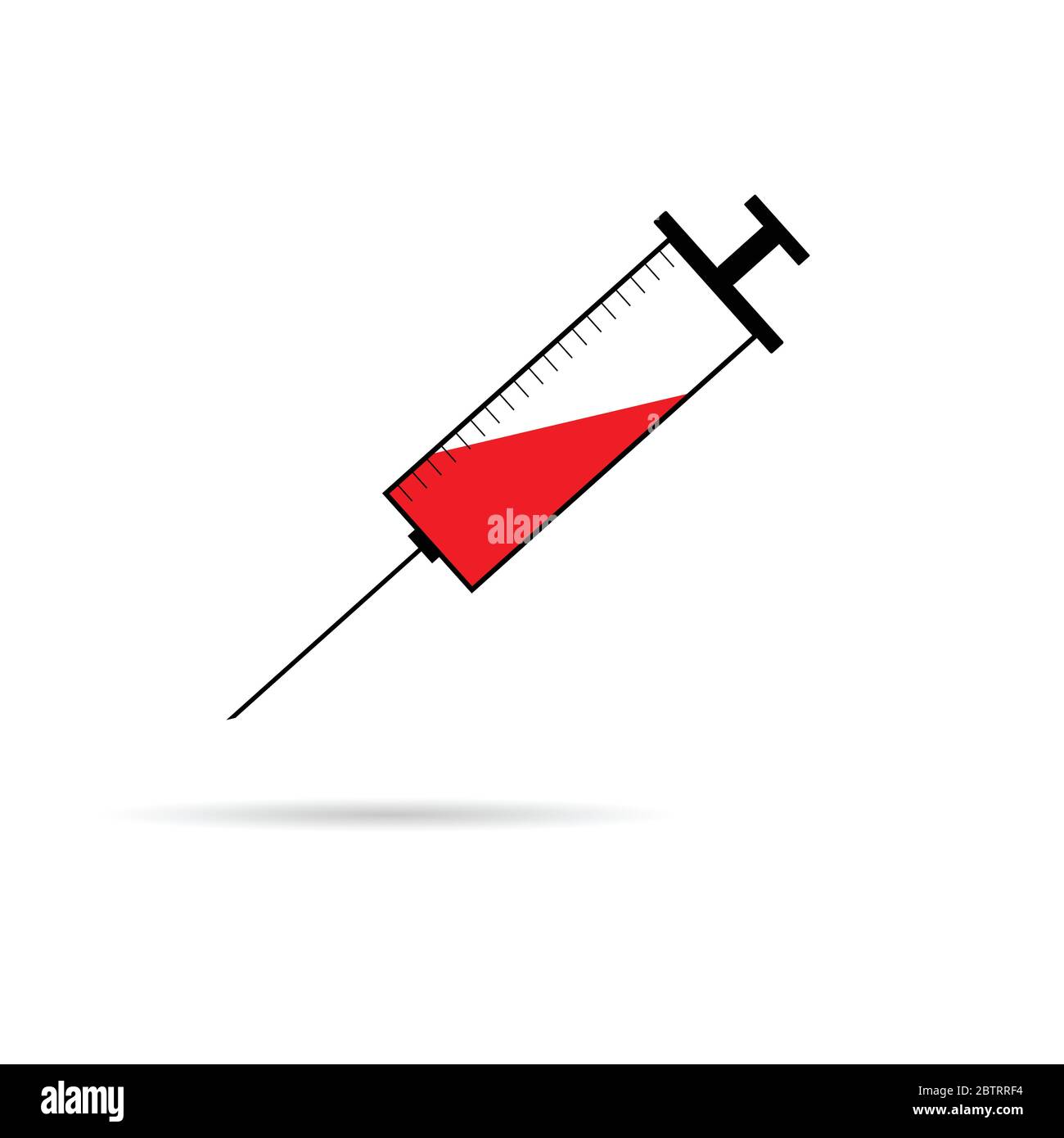 syringe and needle red vector Stock Vector Image & Art - Alamy