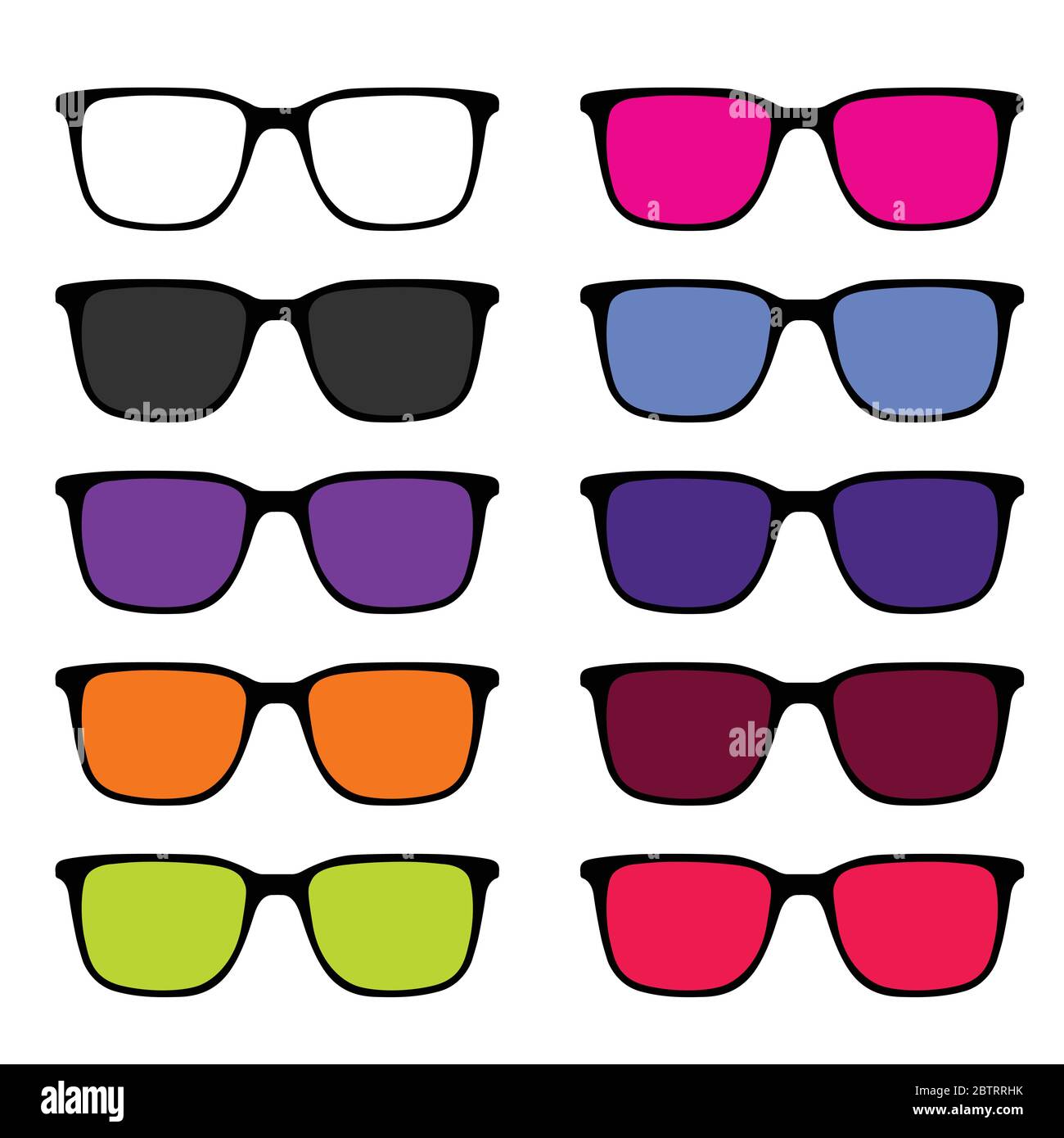 sunglass set fashion illustration in colorful Stock Vector Image & Art ...