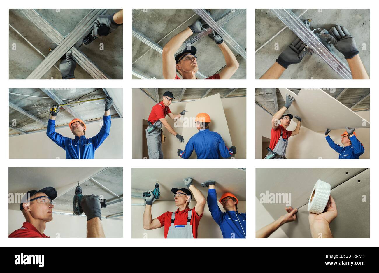 Gypsum board ceiling house construction hi-res stock photography and ...