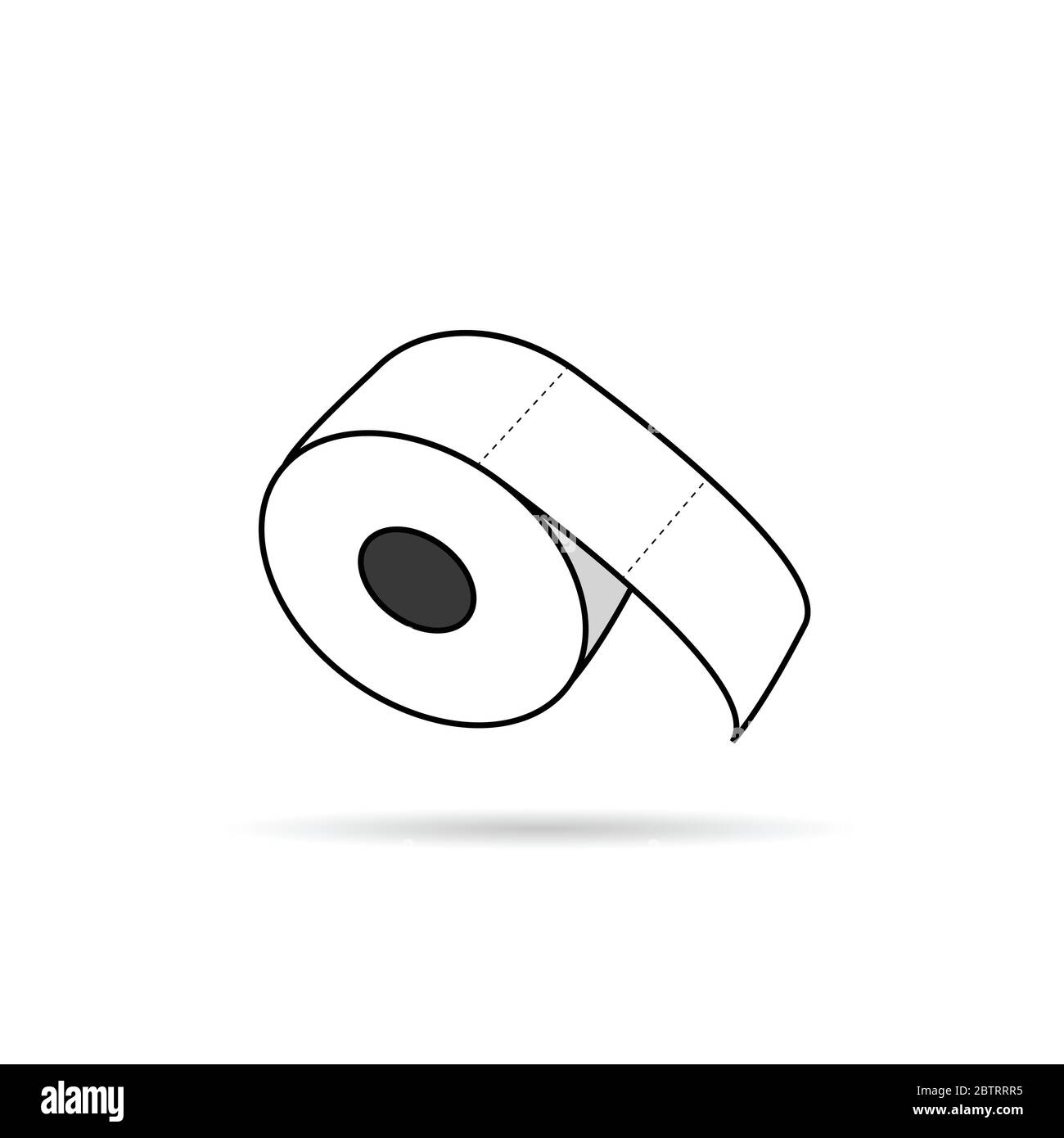 White roll toilet paper in Stock Vector Images - Alamy
