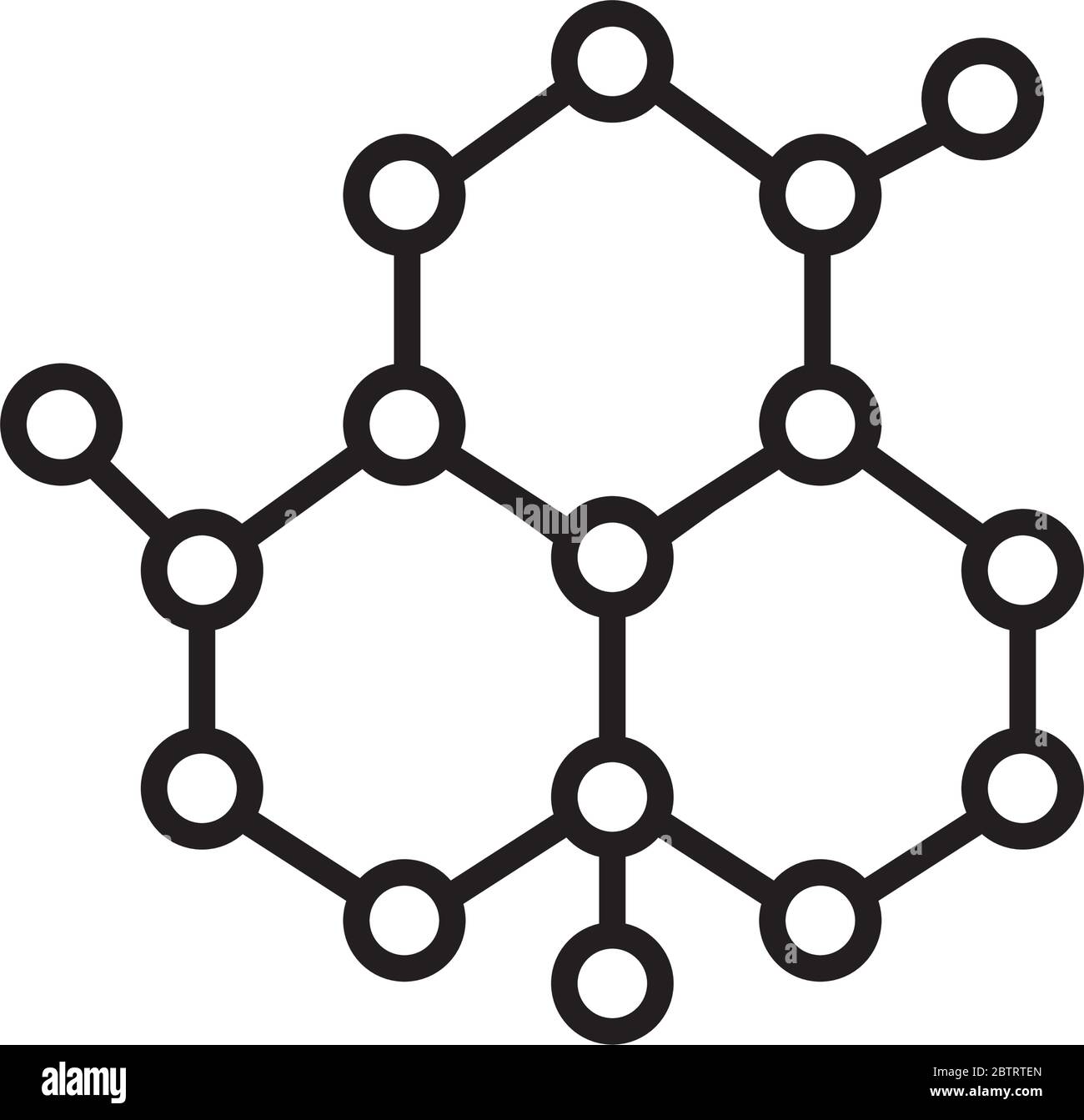 chemical bond icon over white background, line style, vector ...