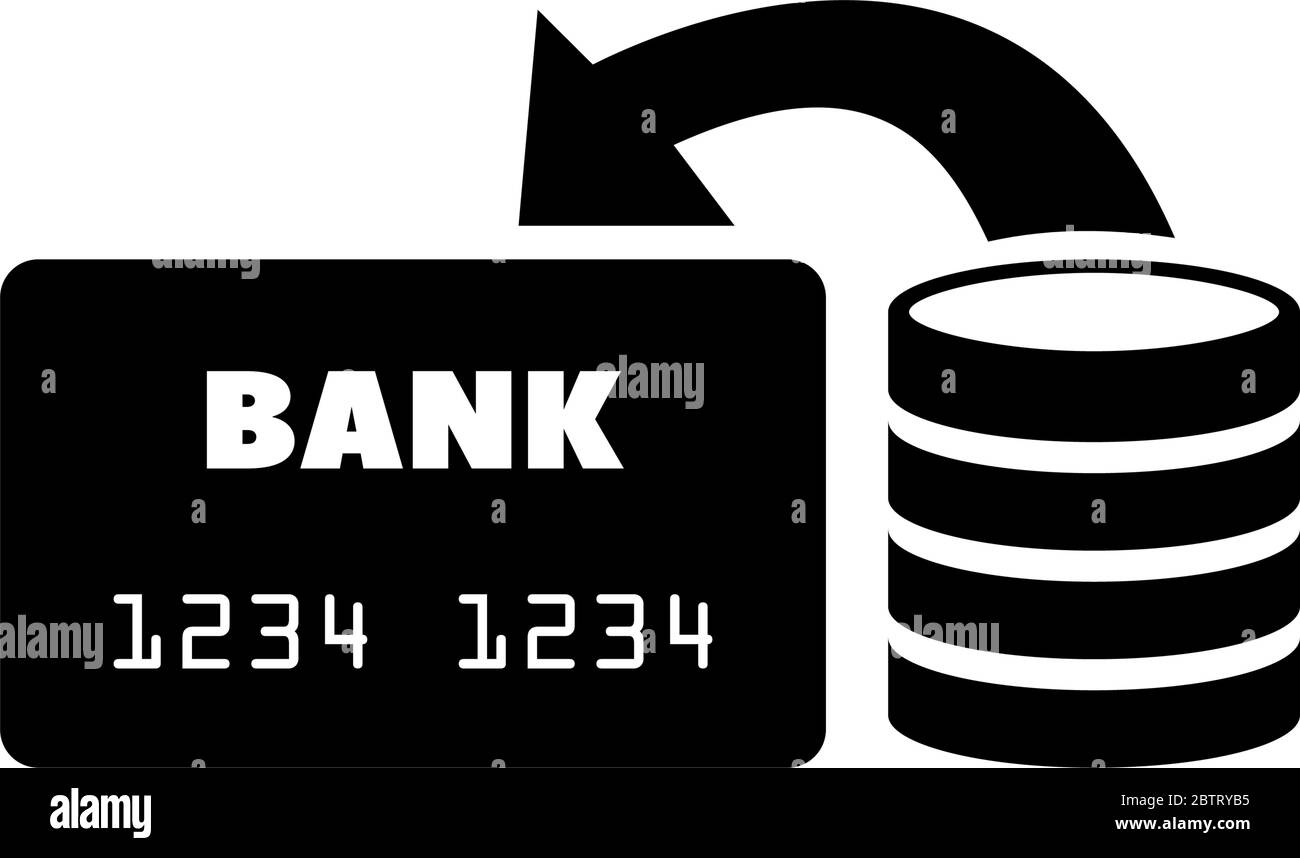 Credit Card Recharge, Money Transfer. Flat Vector Icon illustration ...