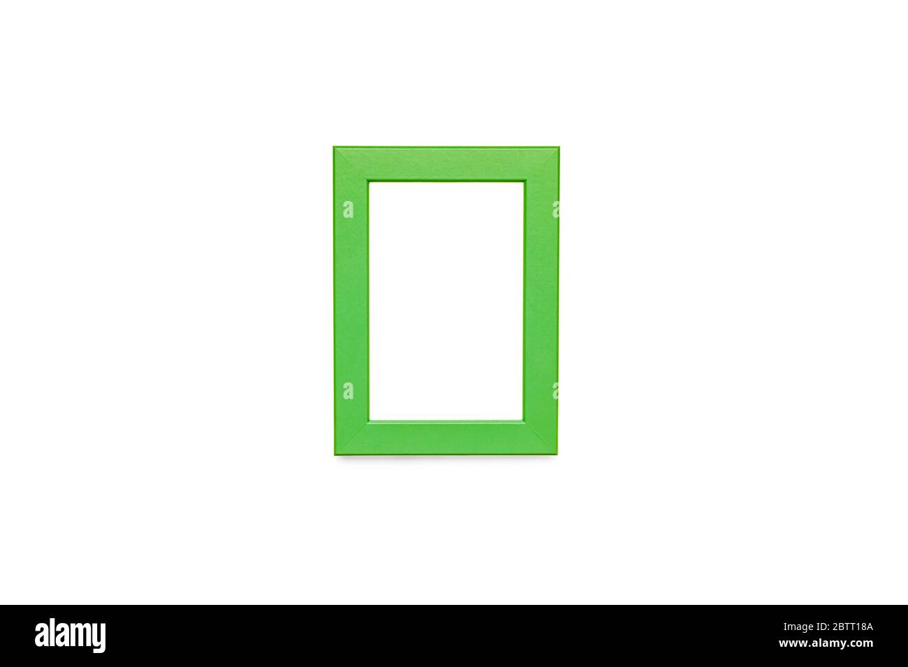 Green frame on white background. Empty green frame Stock Photo - Alamy