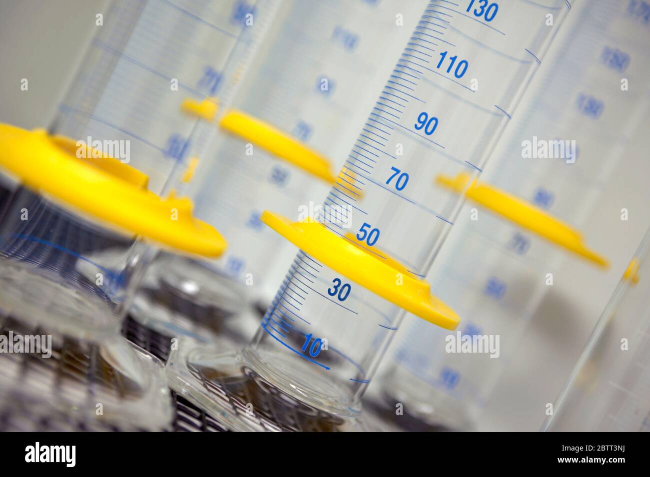 Science measuring glassware cylinders in a lab facility Stock Photo - Alamy