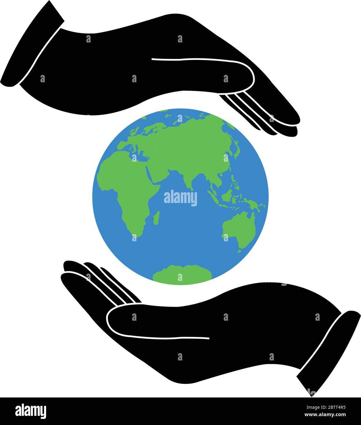 Hand Holding Globe Vector