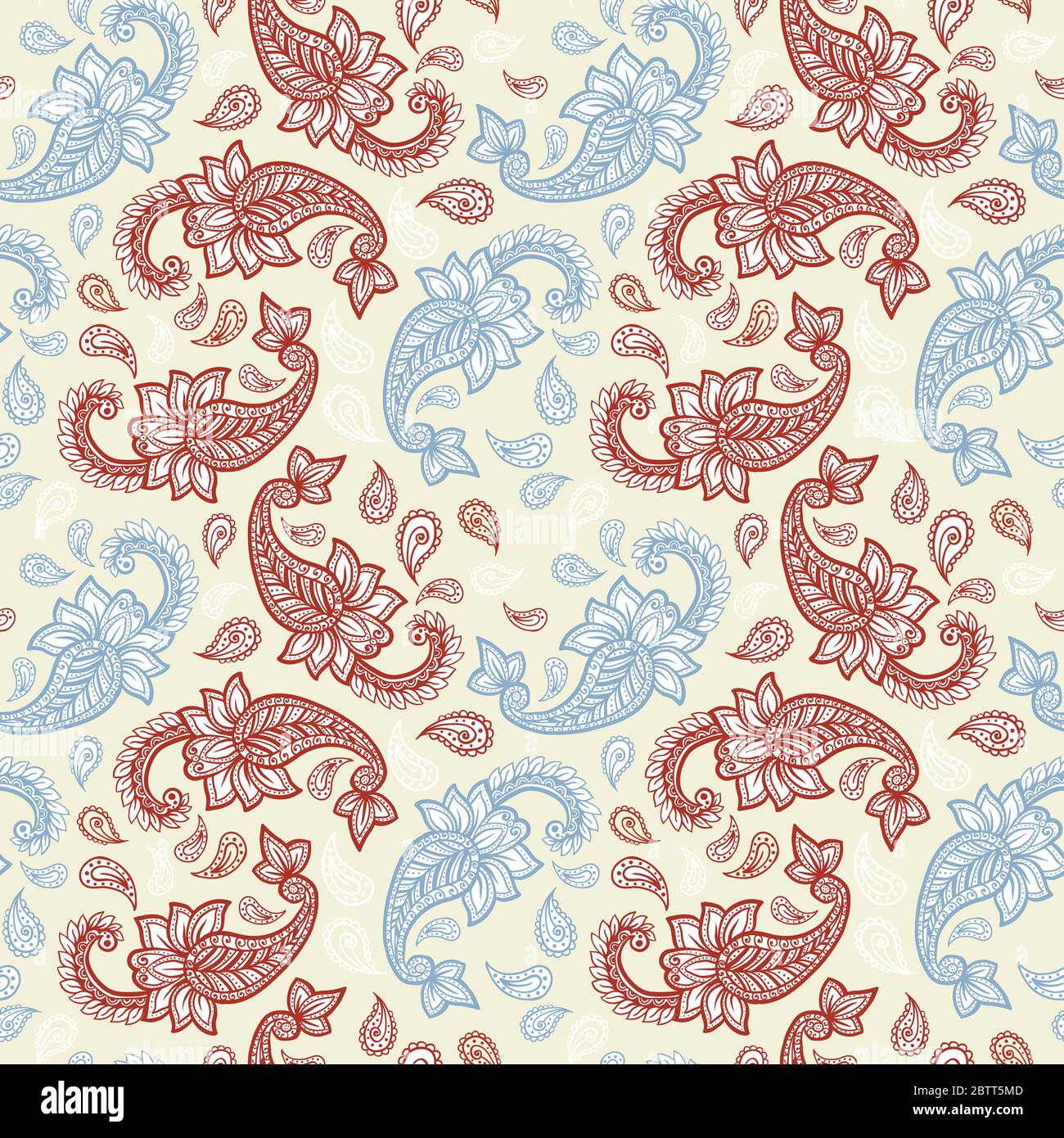 Paisley pattern on yellow background, seamless gold, red and white ...