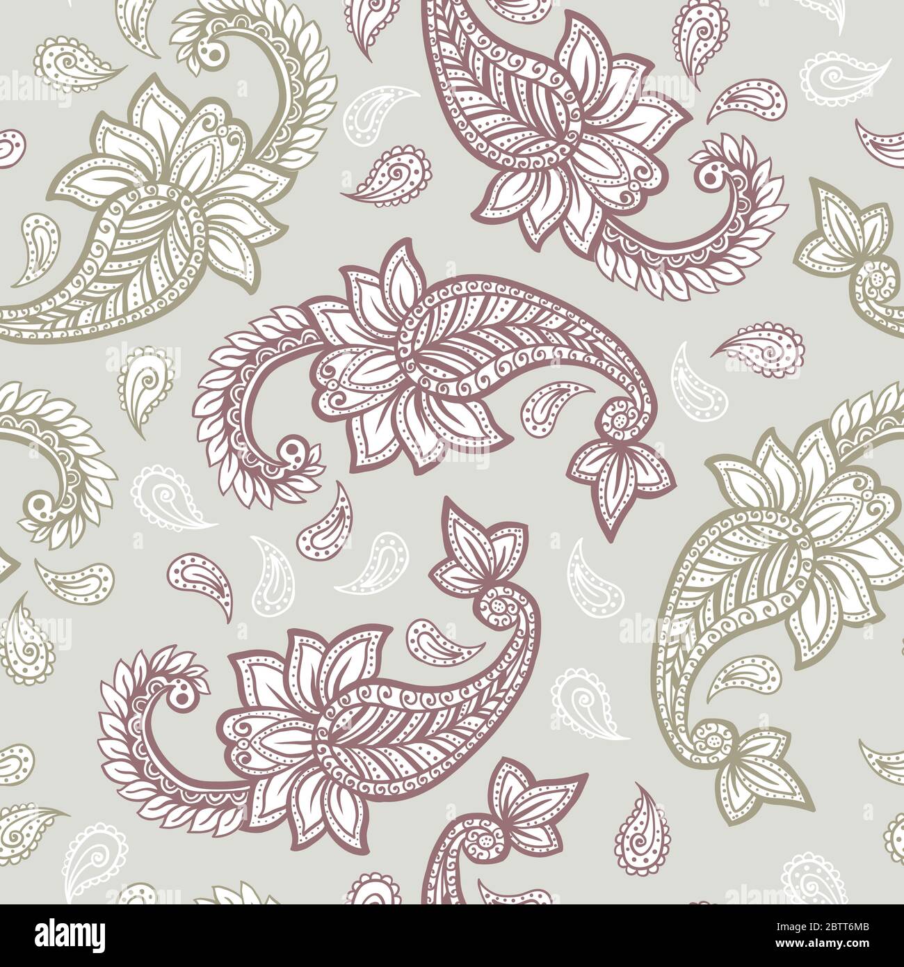 Paisley pattern on yellow background, seamless gold, red and white ...