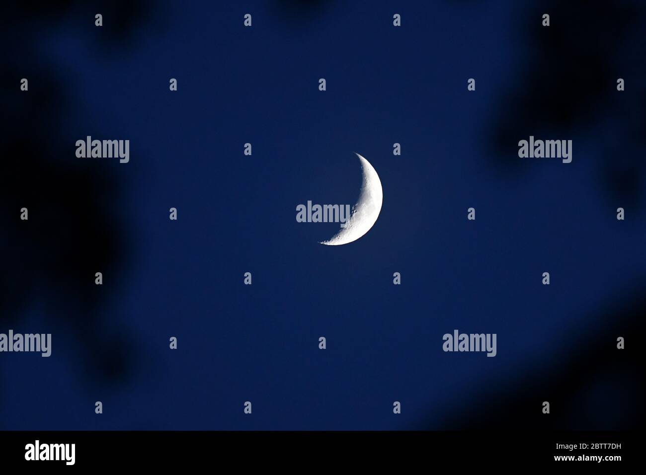 New moon crescent craters hi-res stock photography and images - Alamy
