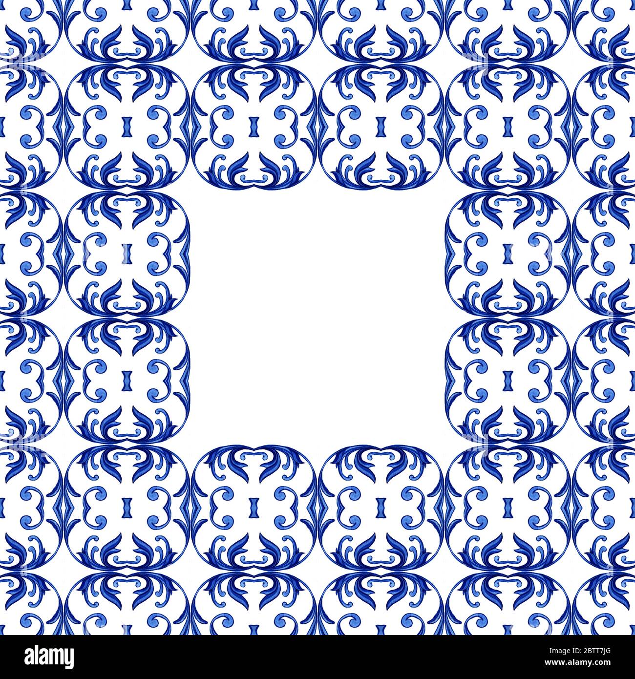 Portuguese Azulejos tile frame. Traditional Portuguese Mosaic tile ...