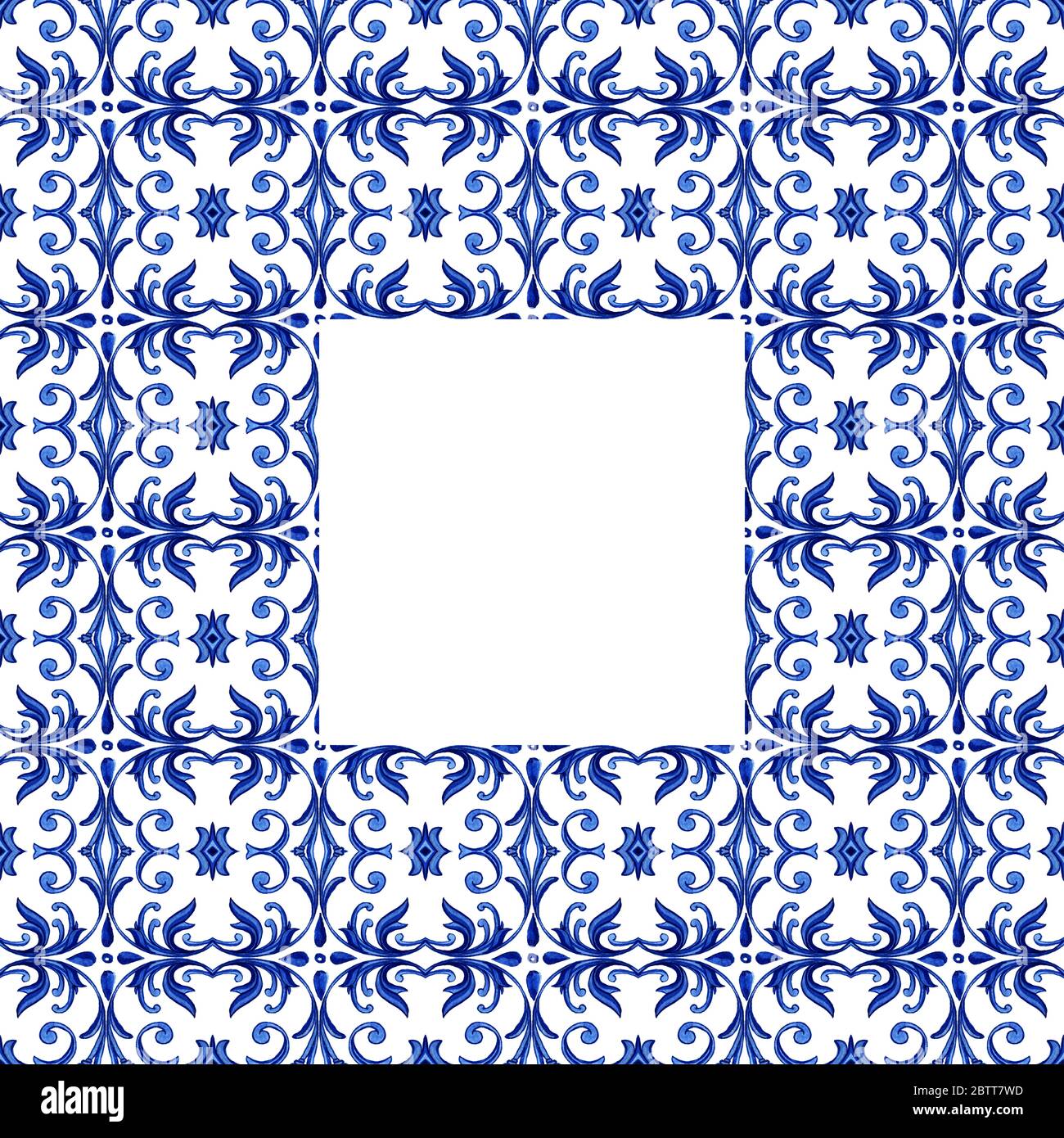 Portuguese Azulejos tile frame. Traditional Portuguese Mosaic tile ...
