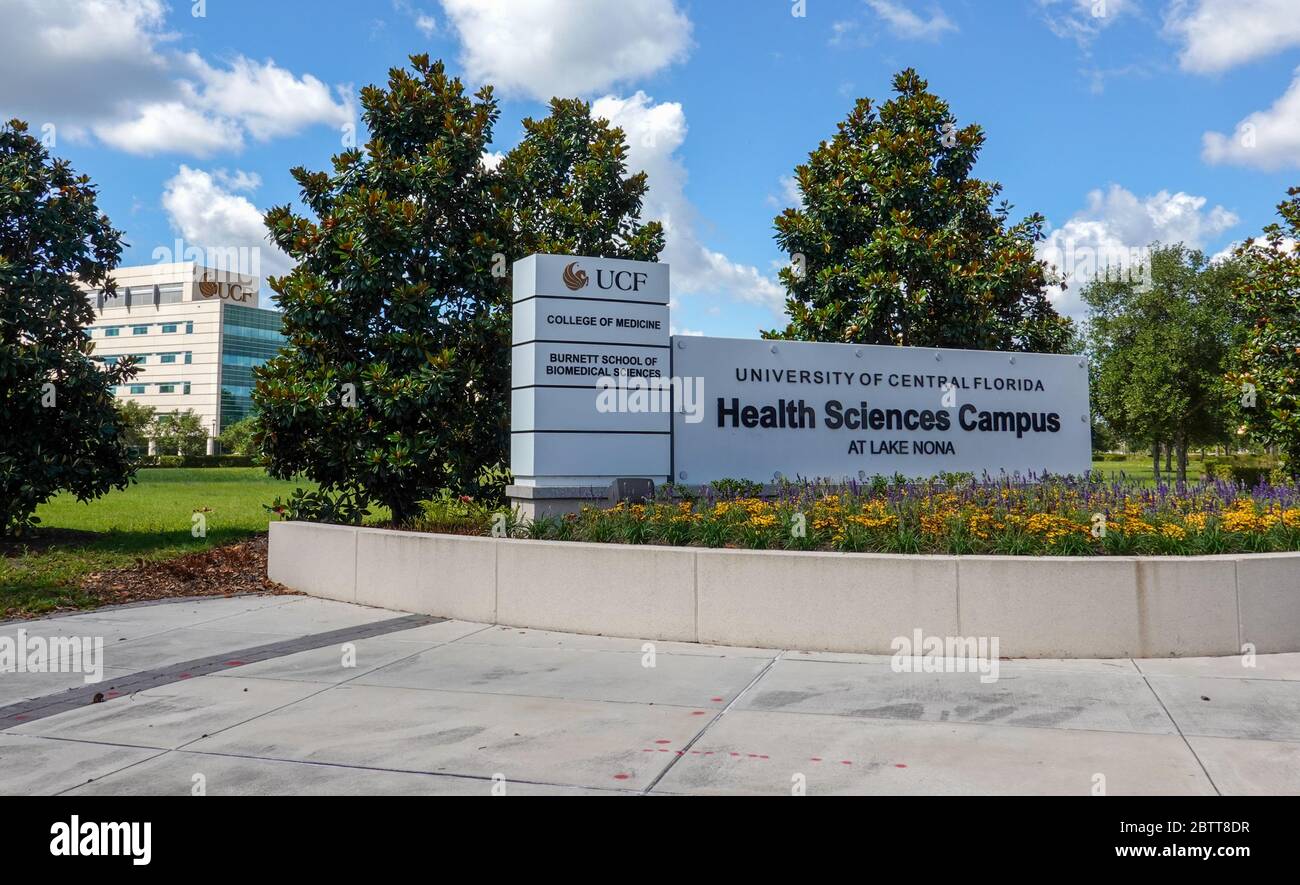 Orlando,FL/USA -5/6/20: The sign at the entrance of the University of ...