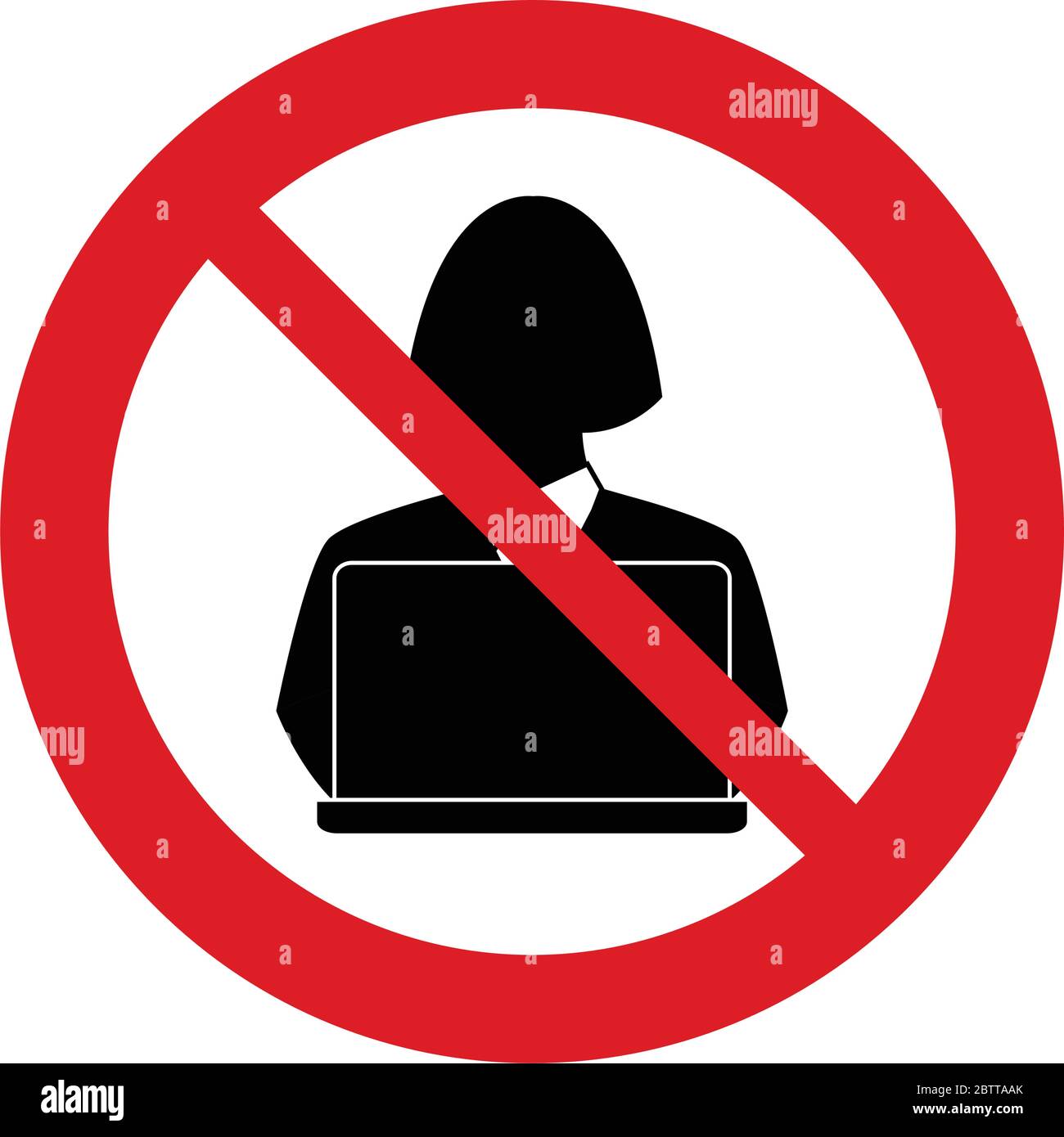 do not use laptop icon. forbidden sign Stock Vector Image & Art - Alamy