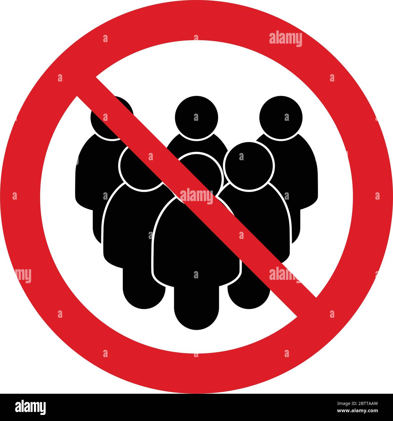 no people icon. forbidden sign. epidemic coronavirus covid-19 Stock ...