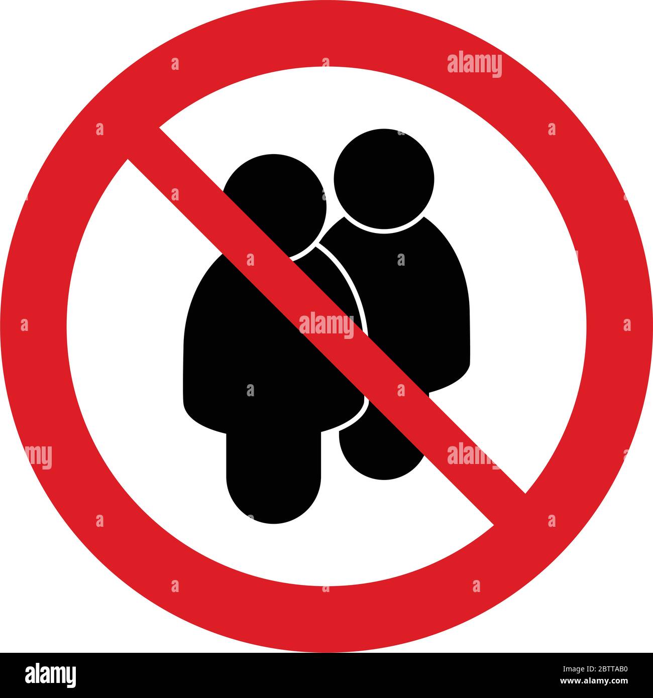 no people icon. forbidden sign. epidemic coronavirus covid-19 Stock ...