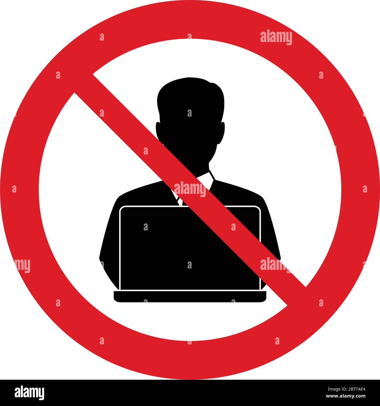do not use laptop icon. forbidden sign Stock Vector Image & Art - Alamy