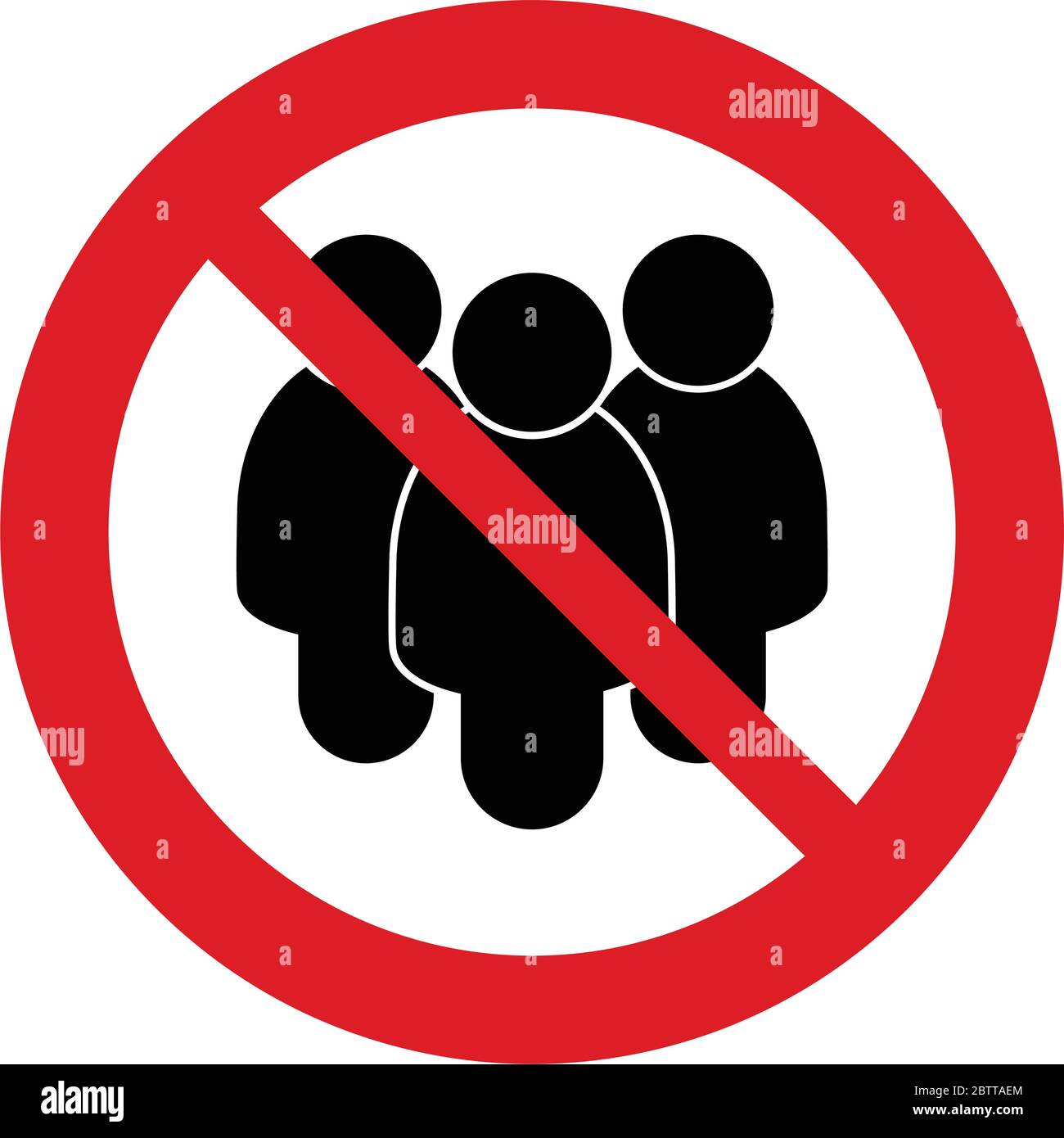no people icon. forbidden sign. epidemic coronavirus covid-19 Stock ...