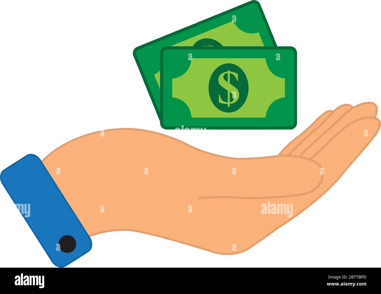 hand holding money icon euro sign Stock Vector Image & Art - Alamy