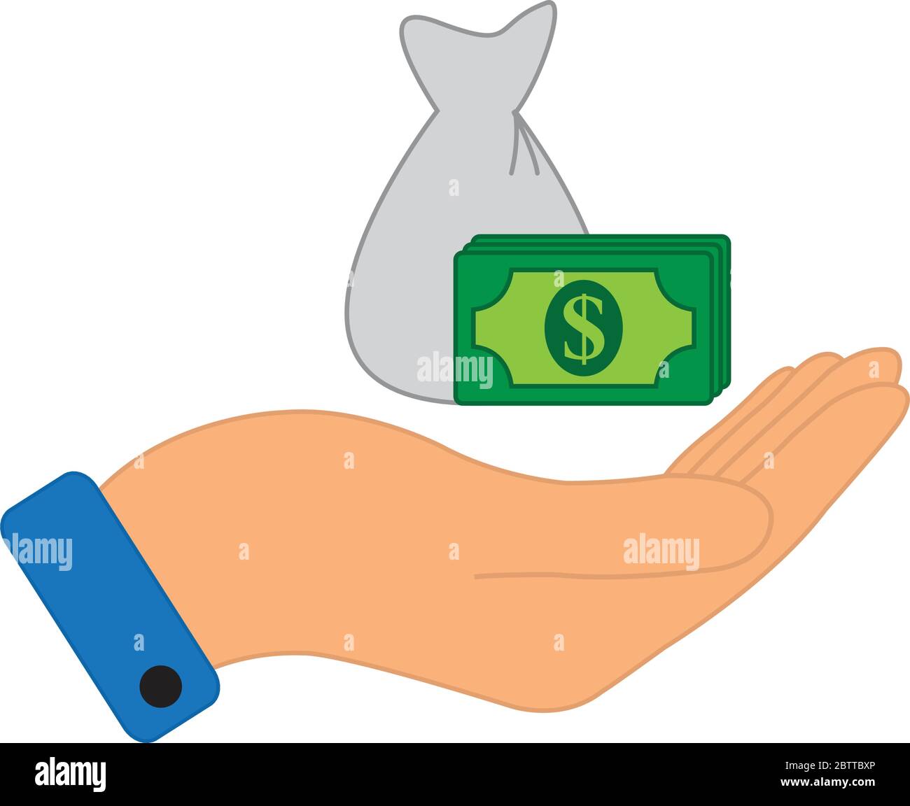 Man counting euro money Stock Vector Images - Alamy