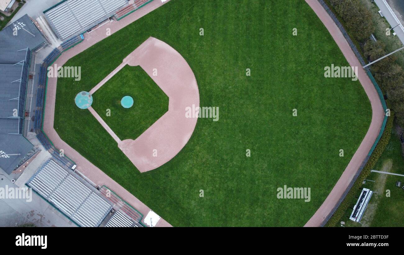 Labatt Park Baseball Stadium Aerial - London Ontario Canada Stock Photo ...
