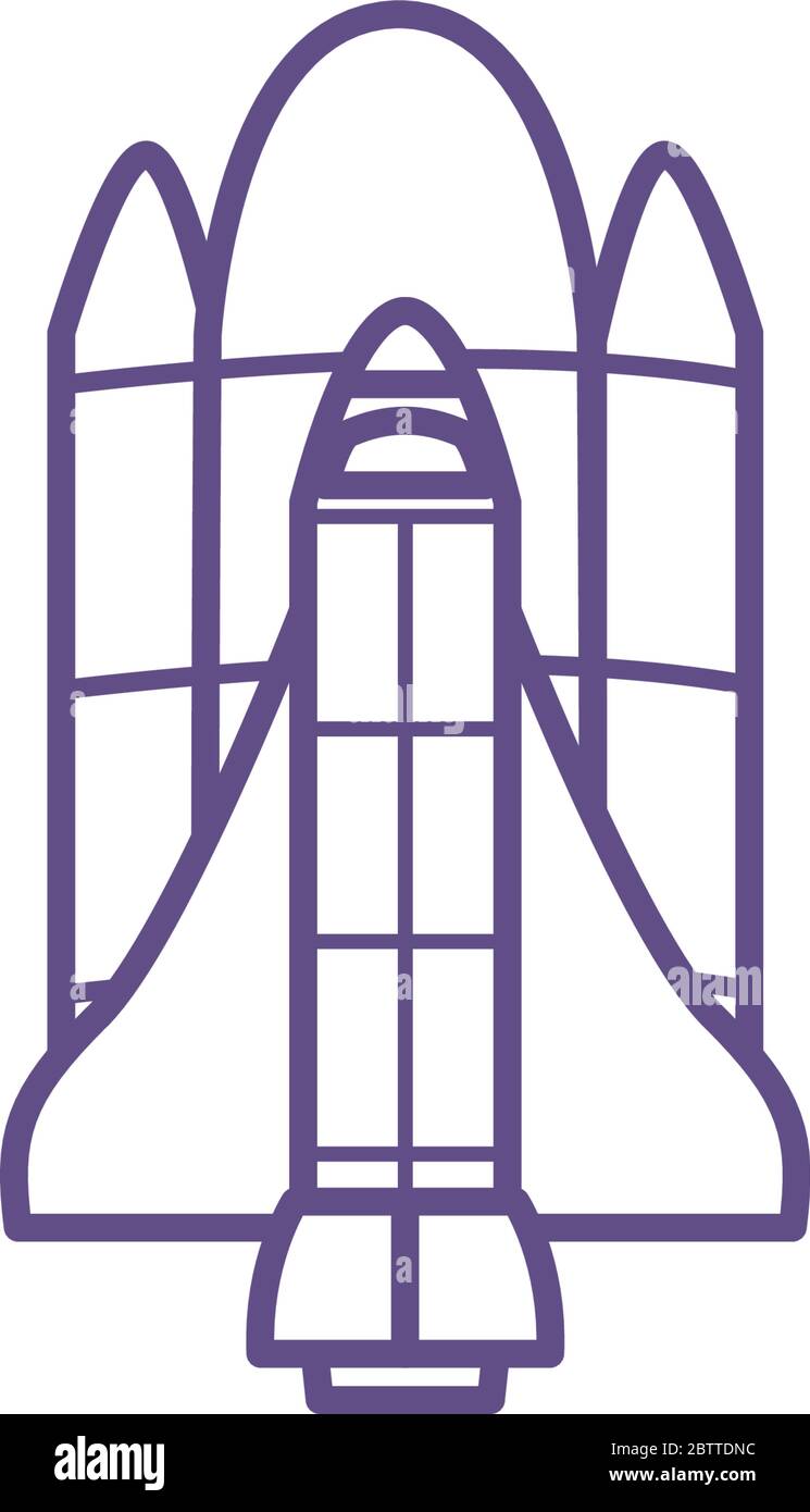 space ship vehicle flying isolated icon vector illustration design ...