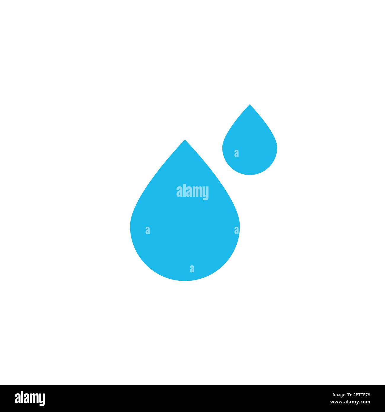 Two water drops Icon. Stock vector illustration isolated on white ...